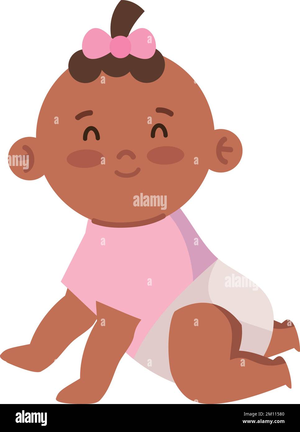 afro little girl baby Stock Vector Image & Art - Alamy