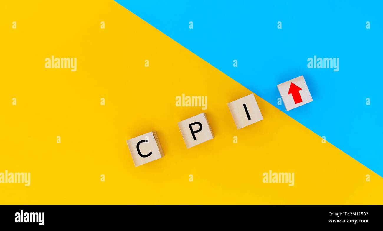 CPI, consumer price index symbol. Wooden blocks with words 'CPI' Stock ...
