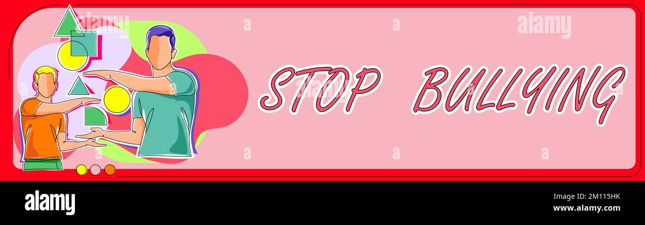 Stop bullying meaning warning sign hi-res stock photography and images ...