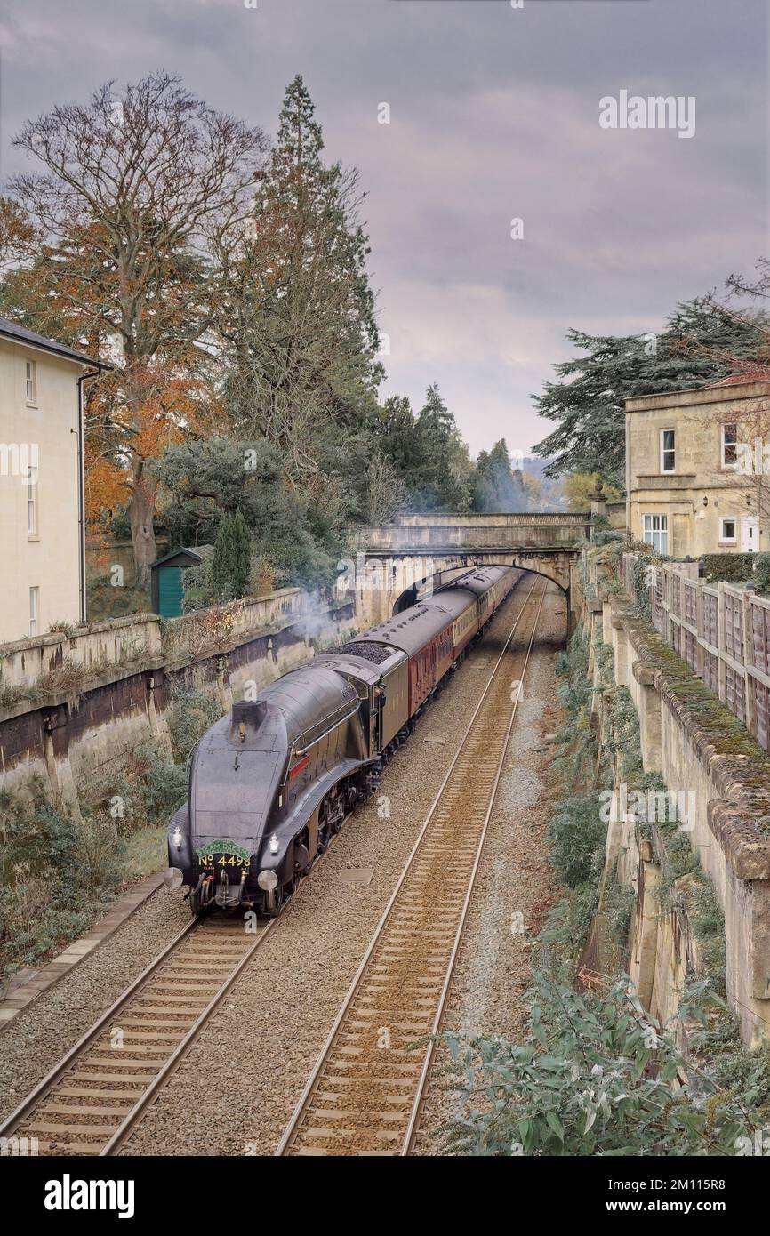 sir Nigel Gresley steam train Stock Photo - Alamy