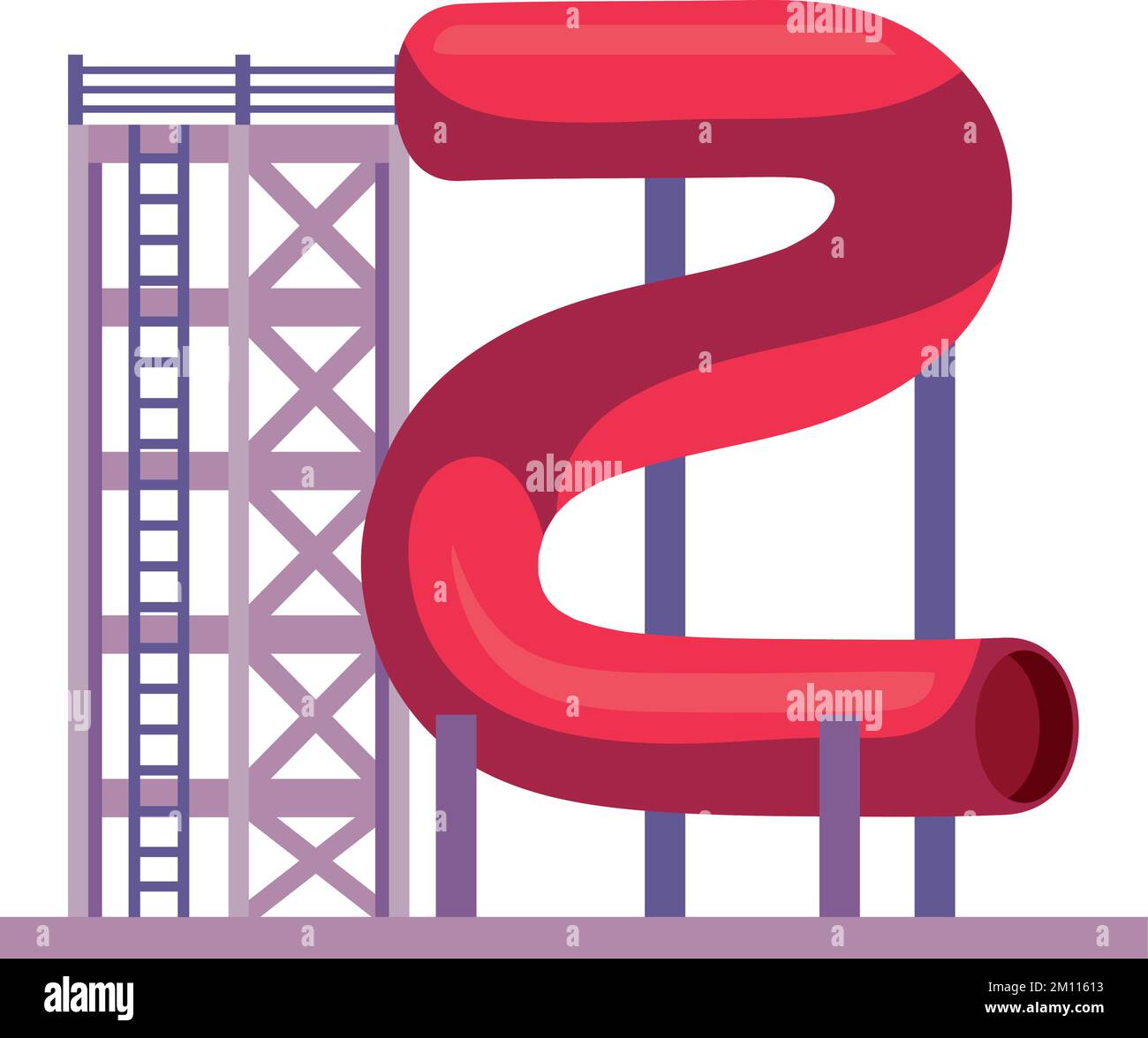 red playground toboggan Stock Vector Image & Art - Alamy