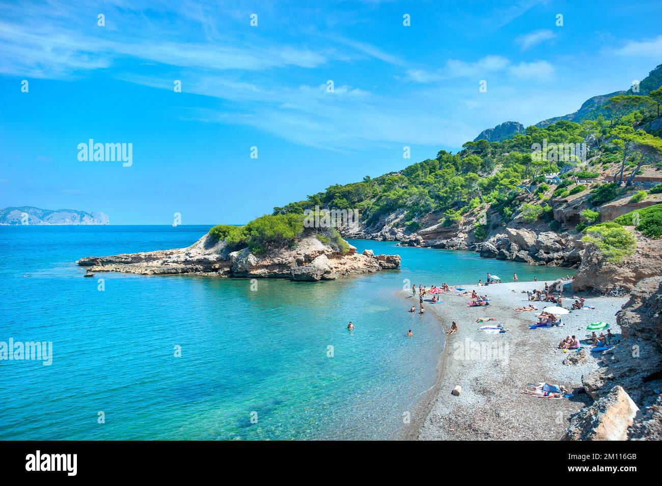 Playa de S'Illot, Bonaire, Mallorca, Balearics, Spain Stock Photo - Alamy