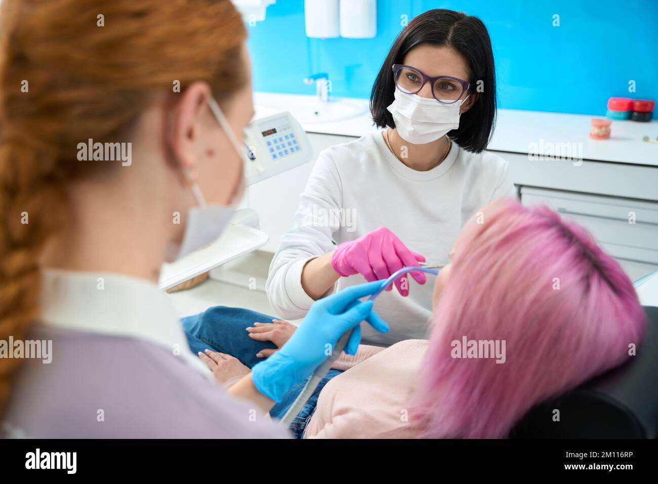 Woman perform in office room hi-res stock photography and images - Alamy
