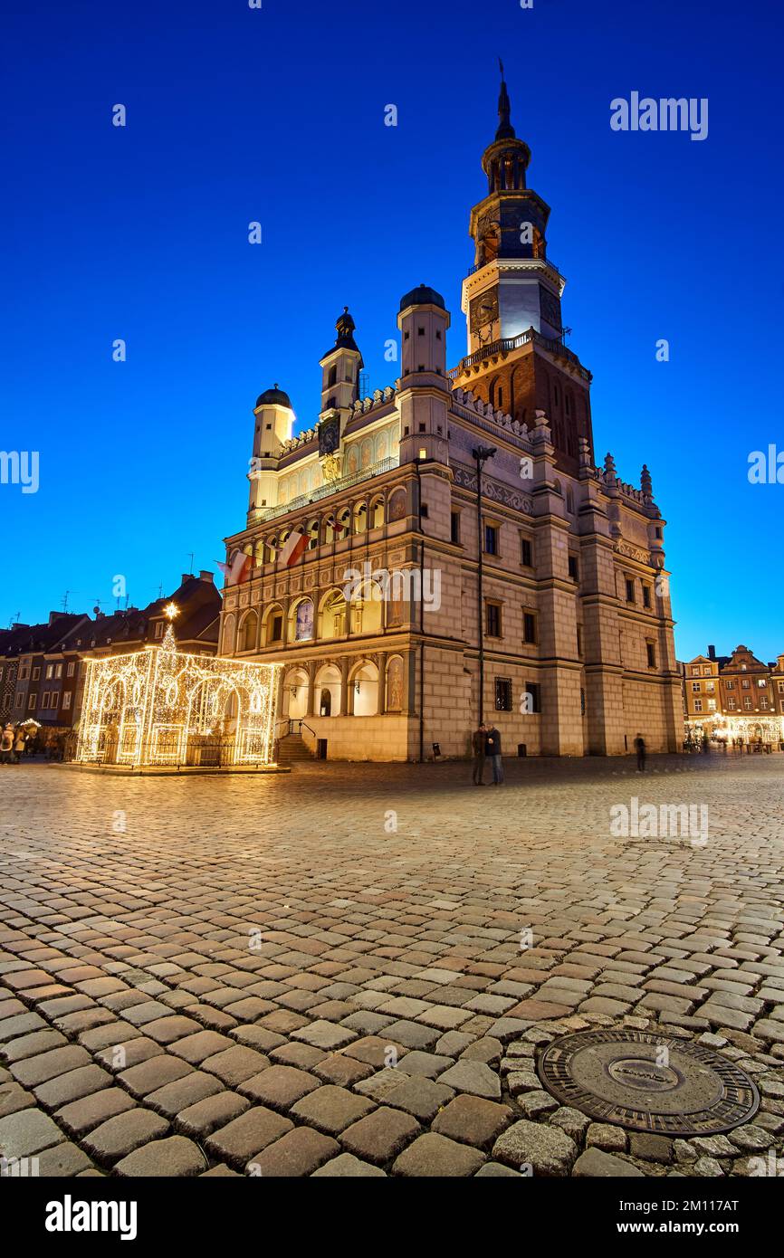 The Old Market Square and historic Renaissance town hall with Christmas ...