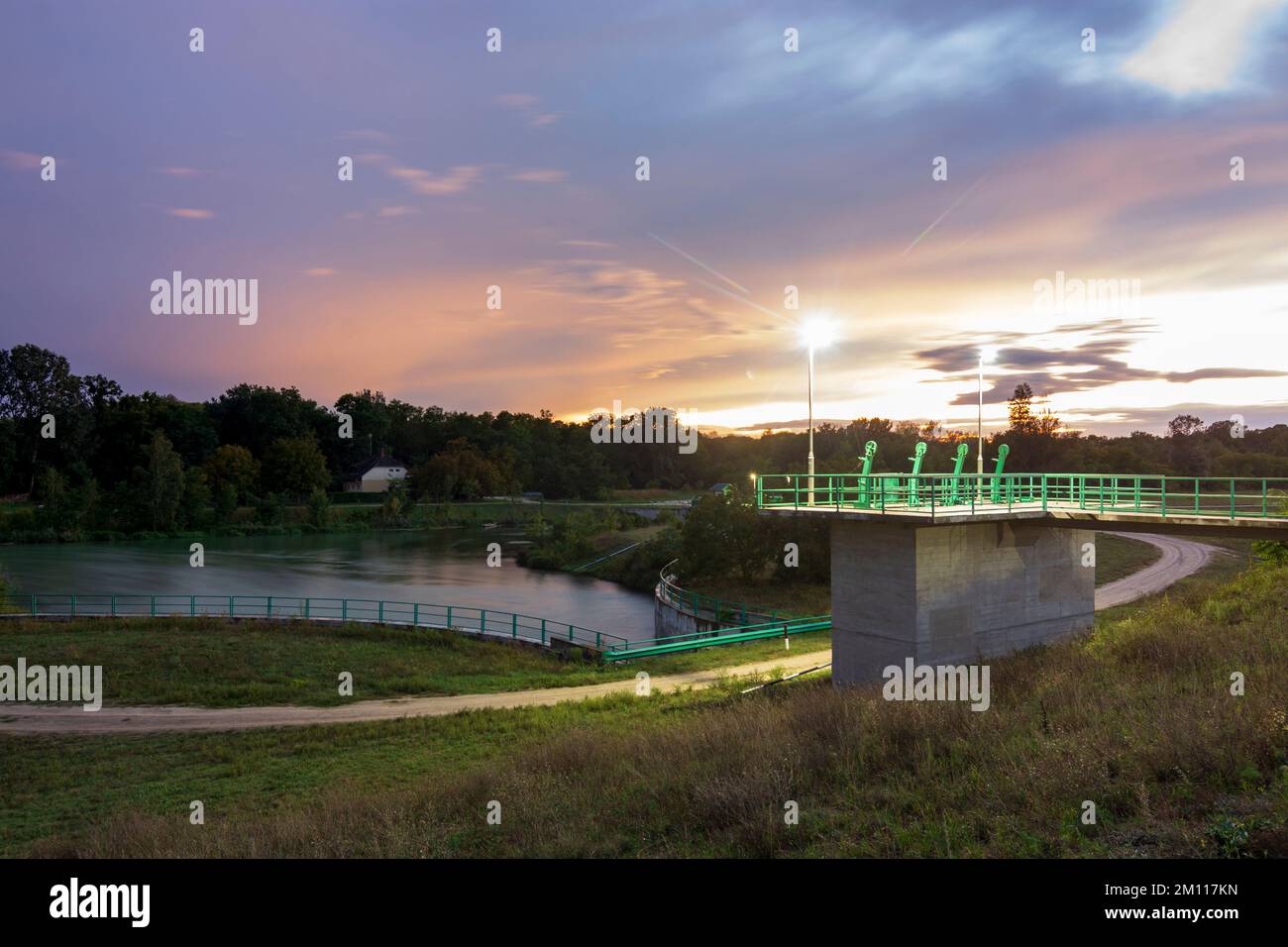 Pump station at deich at river danube hi-res stock photography and ...