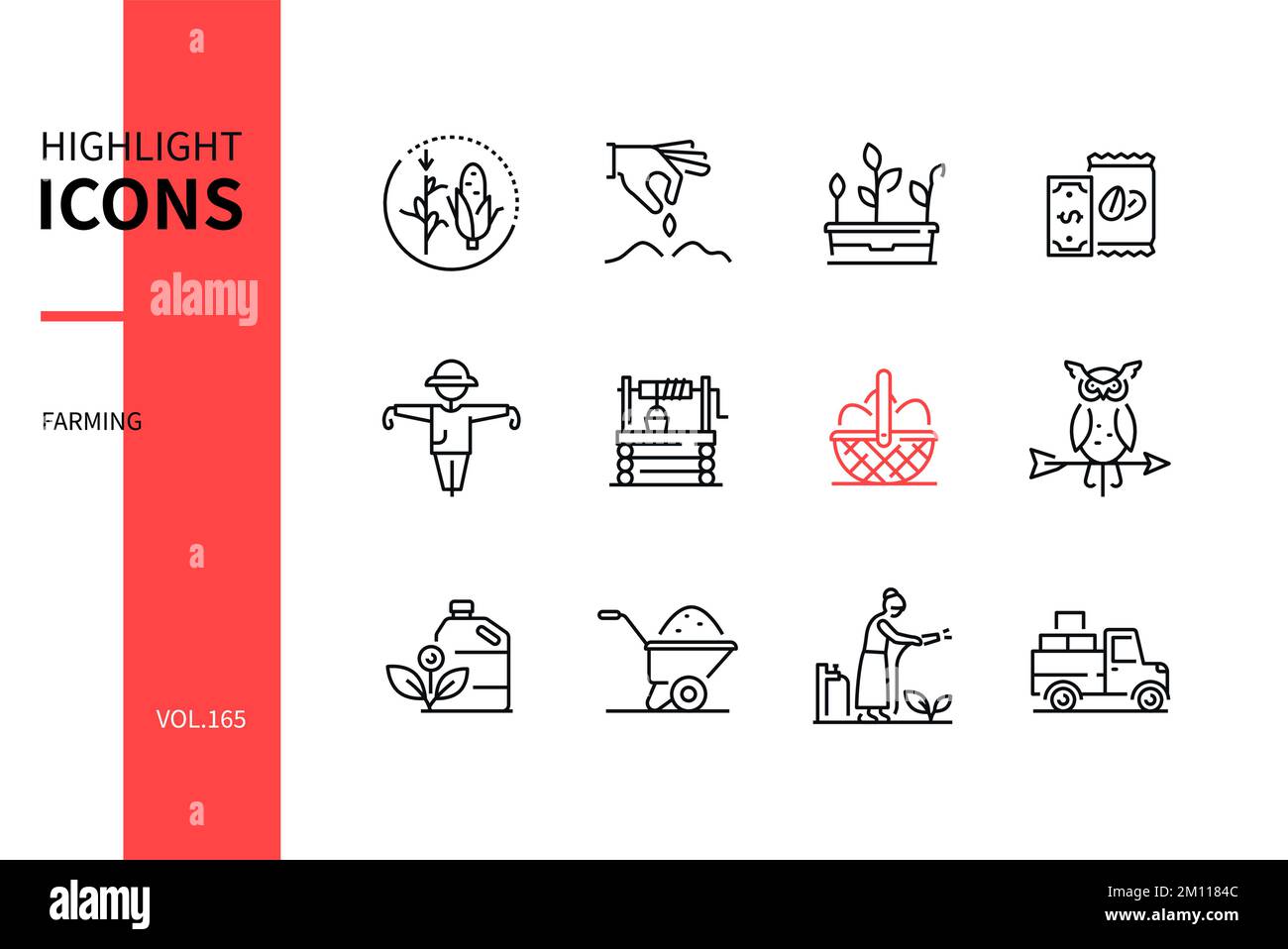 Subsistence farming - modern line design style icons set Stock Vector ... Subsistence farming - modern line design style icons set Stock Vector ...