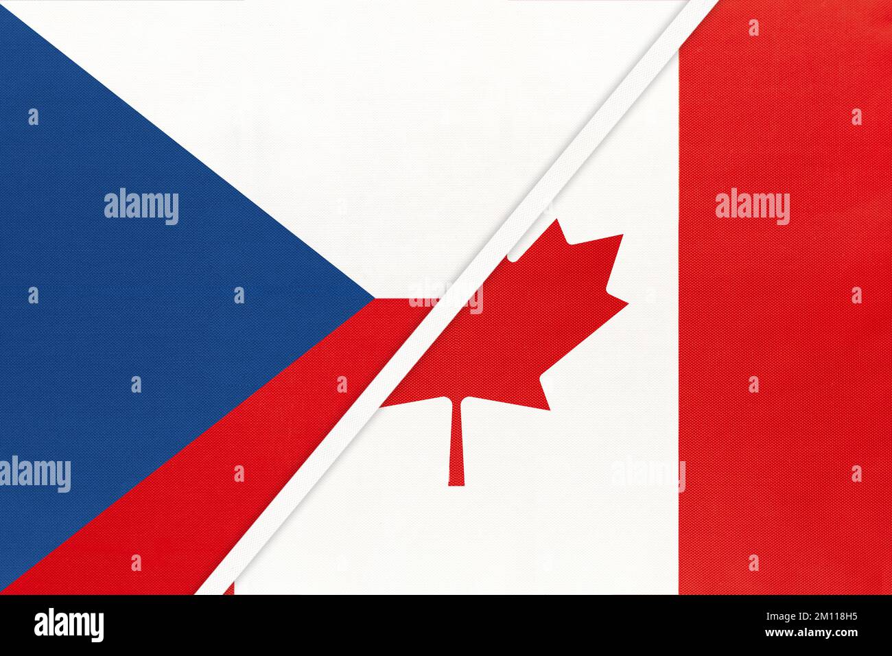 Czech Republic and Canada, symbol of country. Czechia vs Canadian ... Czech Republic and Canada, symbol of country. Czechia vs Canadian ...