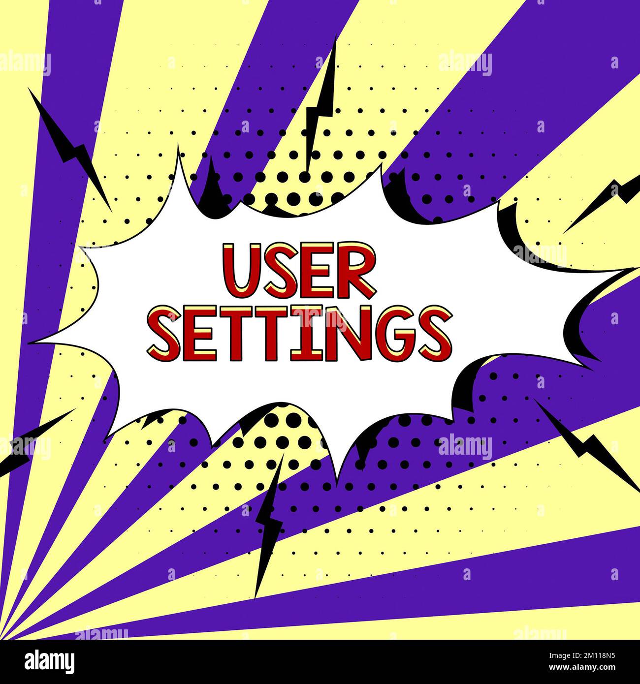 Text caption presenting User Settings. Conceptual photo Configuration ... Text caption presenting User Settings. Conceptual photo Configuration ...