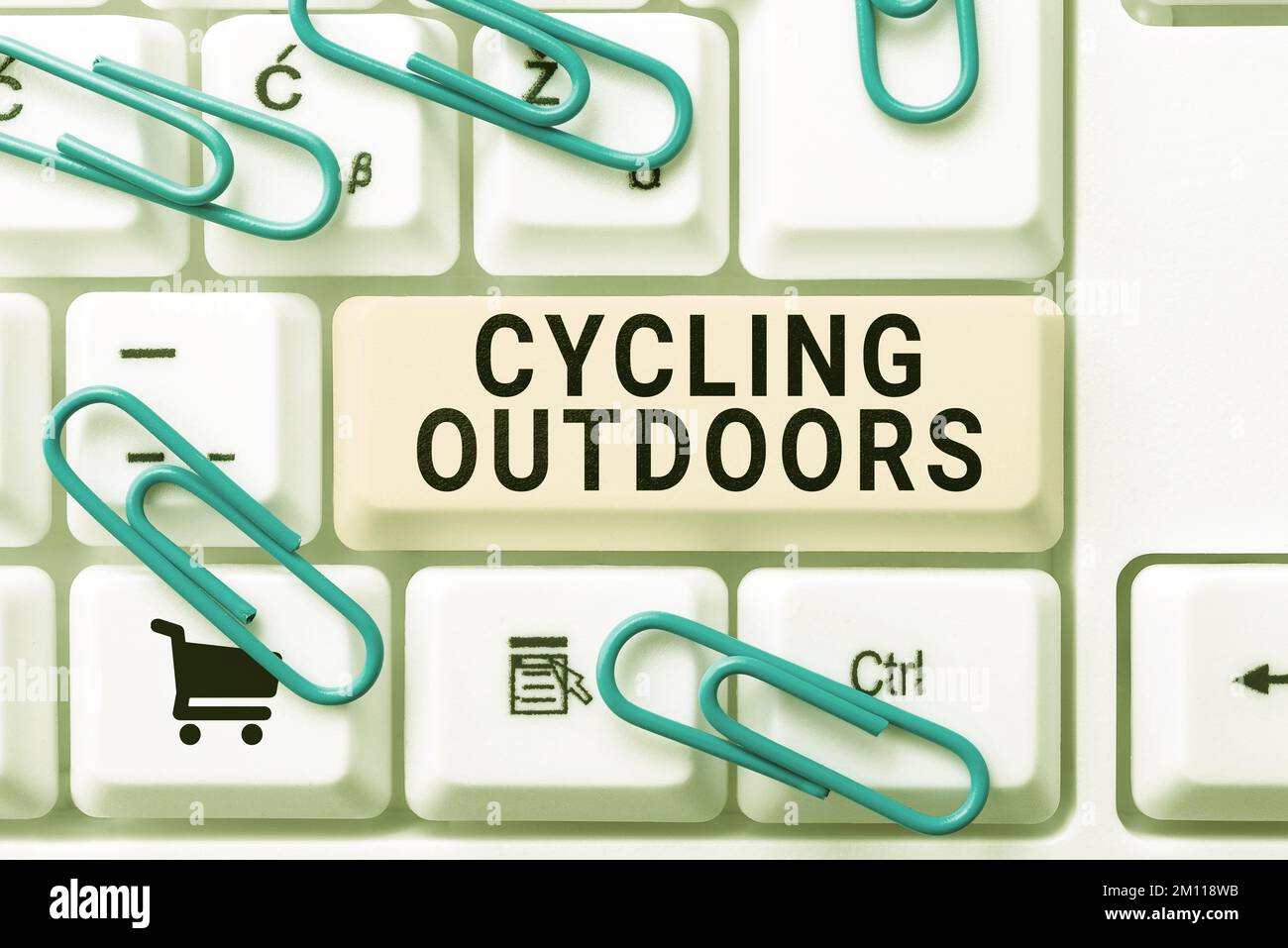 Writing displaying text Cycling Outdoors. Business approach sport or ...