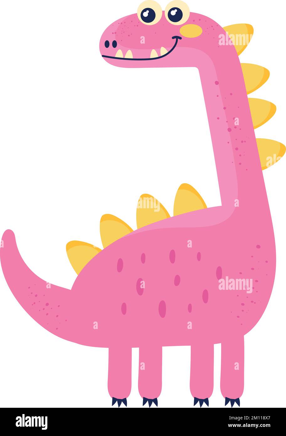 cute pink dinosaur Stock Vector Image & Art - Alamy