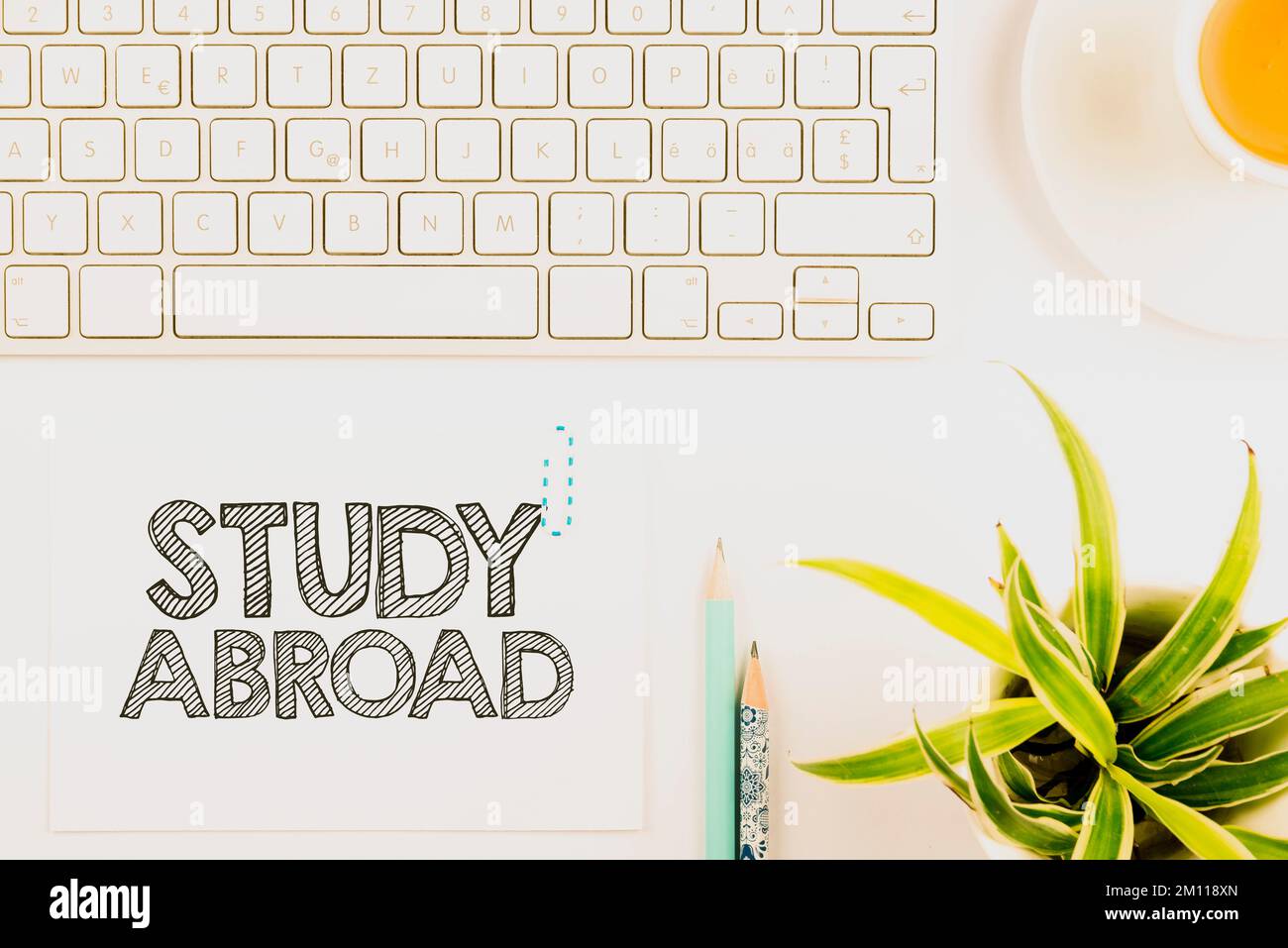 Hand writing sign Study Abroad. Business idea Pursuing educational ...