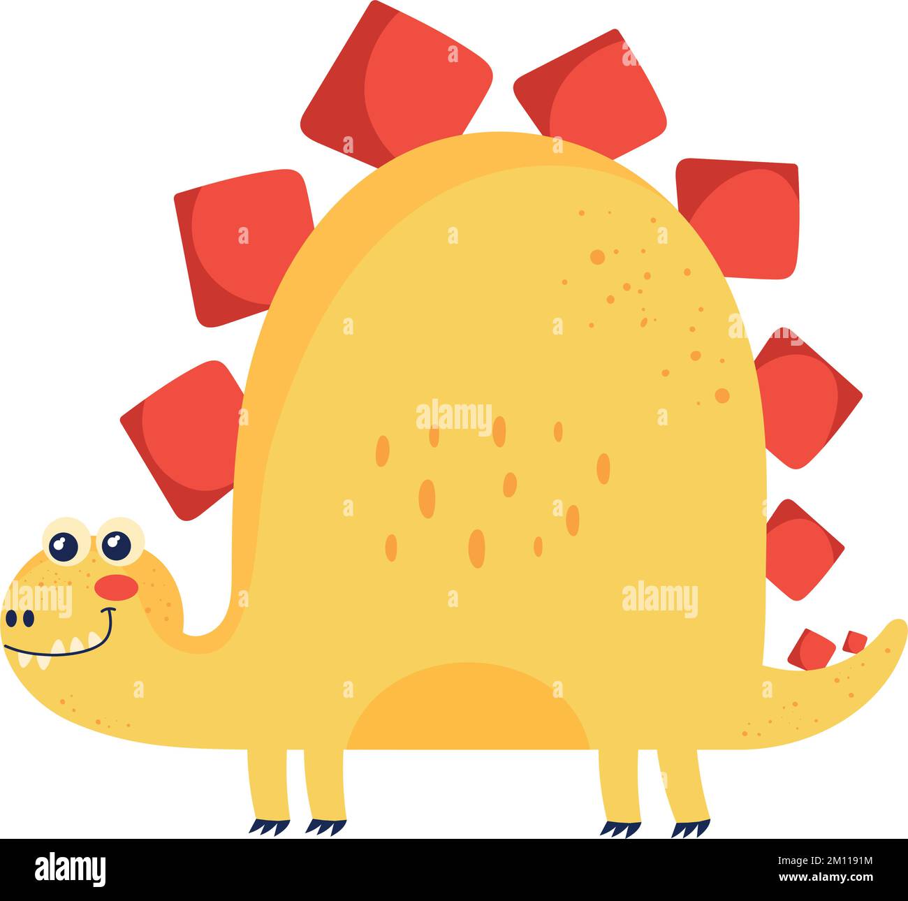 cute yellow dinosaur Stock Vector Image & Art - Alamy