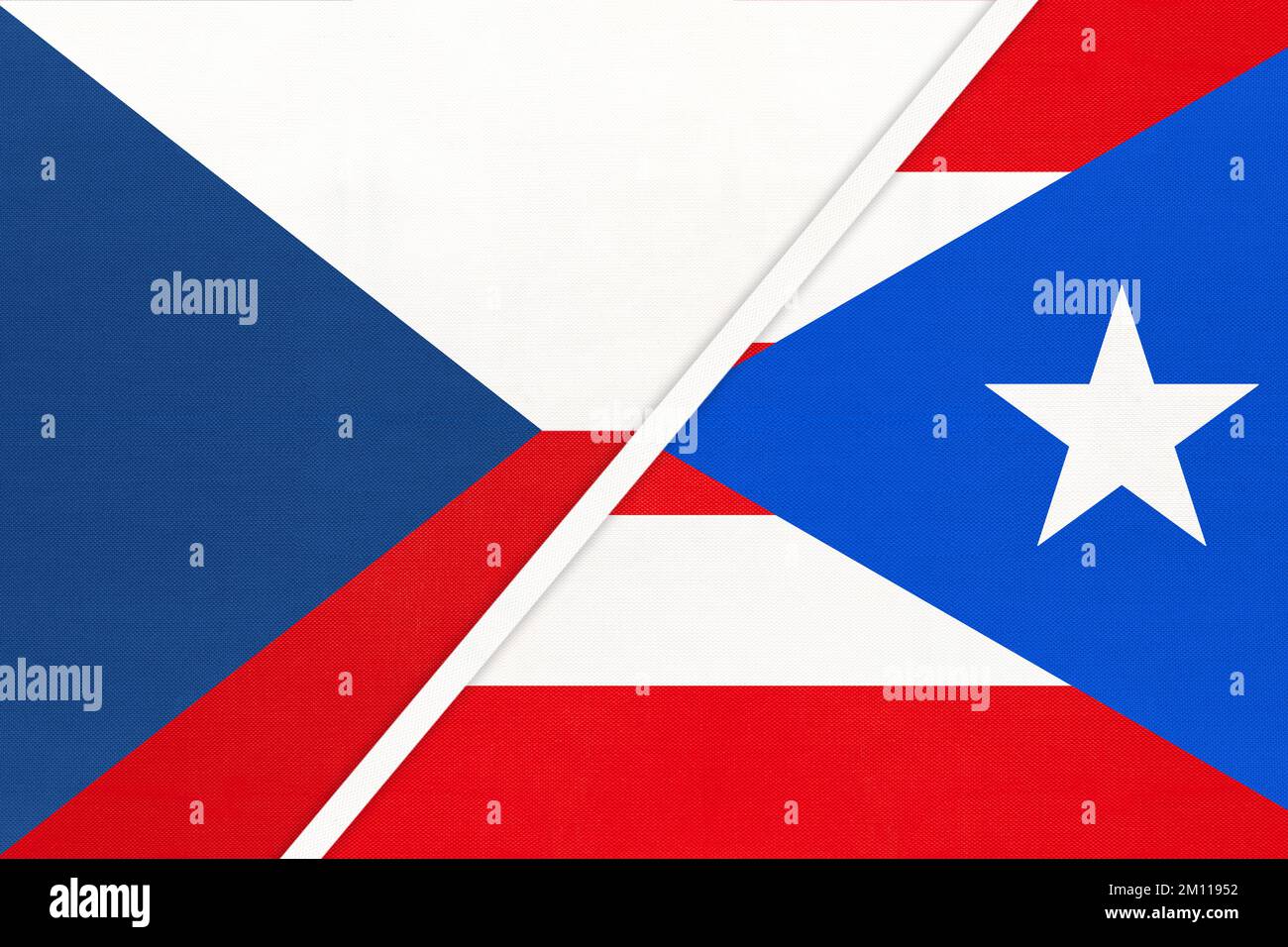Czech Republic and Puerto Rico, symbol of country. Czechia vs Puerto ...