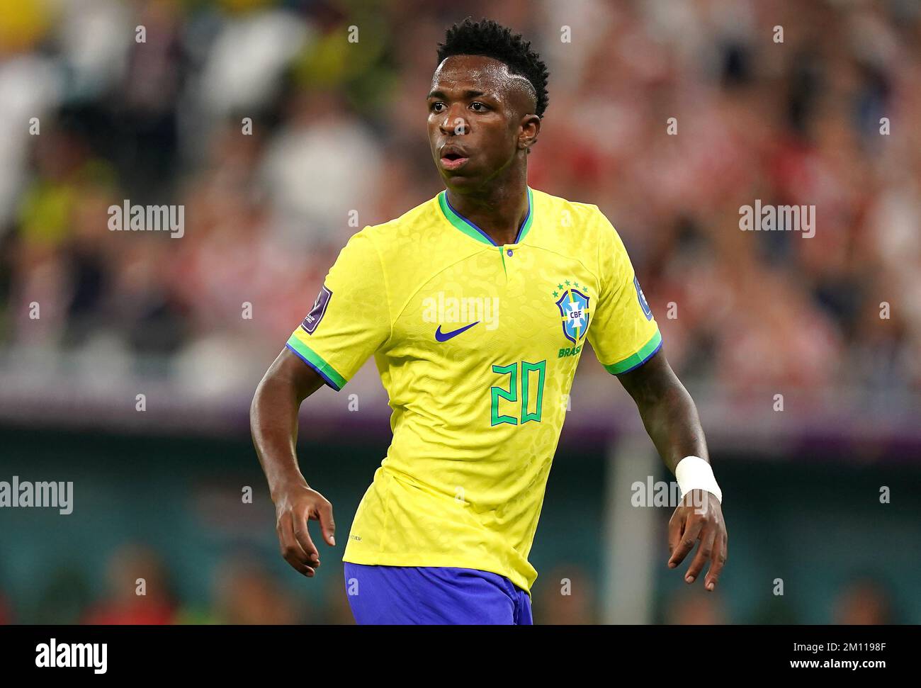 Brazil's Vinicius Junior in action during the FIFA World Cup Quarter ...