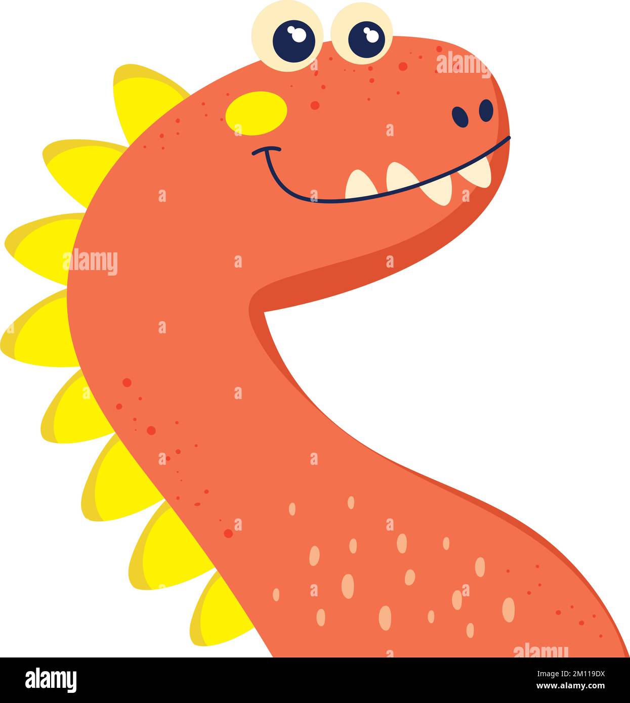 cute orange dinosaur Stock Vector Image & Art - Alamy