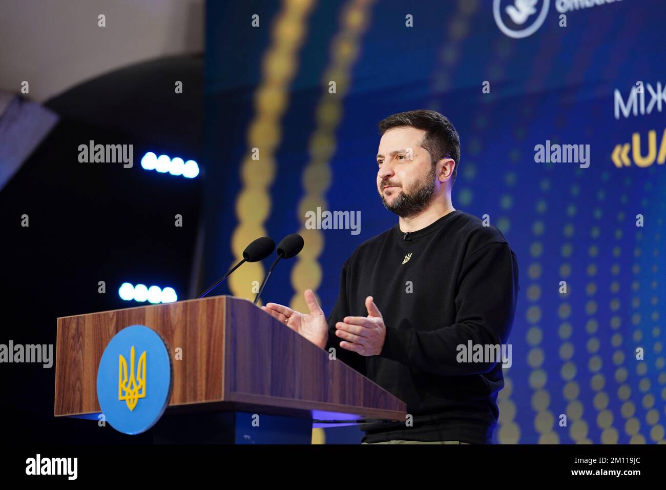 Kyiv, Ukraine. 09th Dec, 2022. Ukrainian President Volodymyr Zelenskyy ...