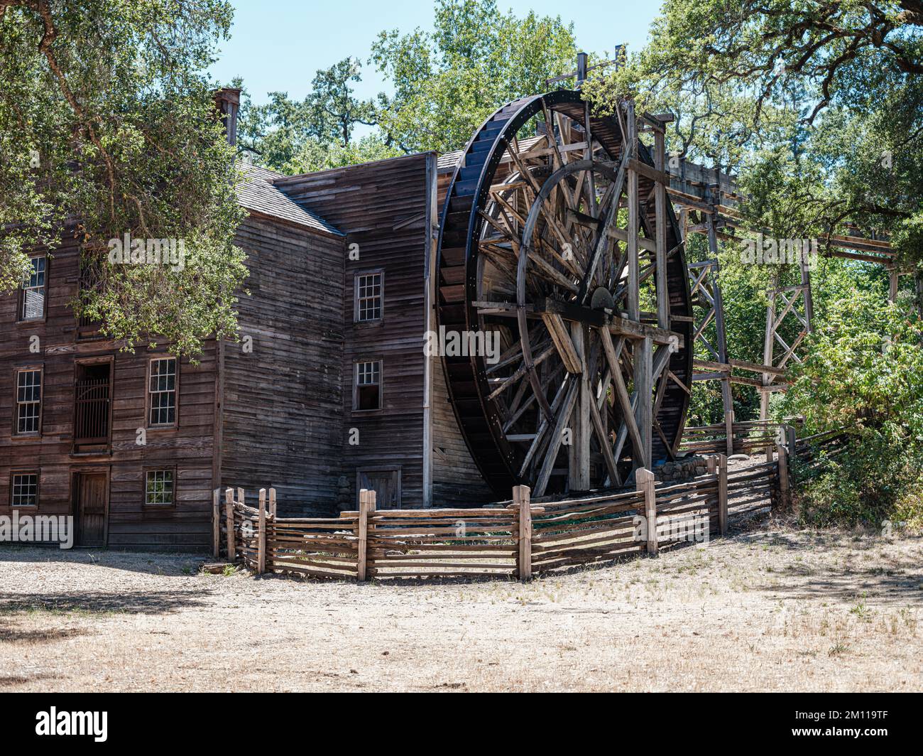 A working water-mill from the 1850's in Napa Valley, California Stock ...