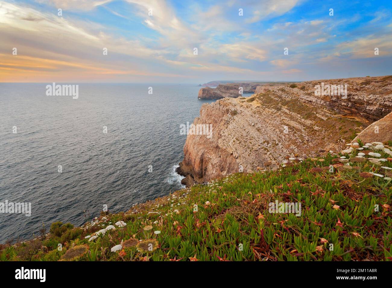 Panorama of Sea Cliffs in Algarve, Portugal Stock Photo - Alamy