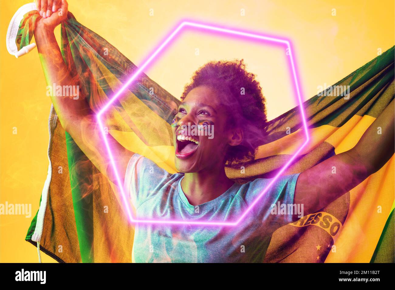 Digital composite flag brazil hi-res stock photography and images - Alamy