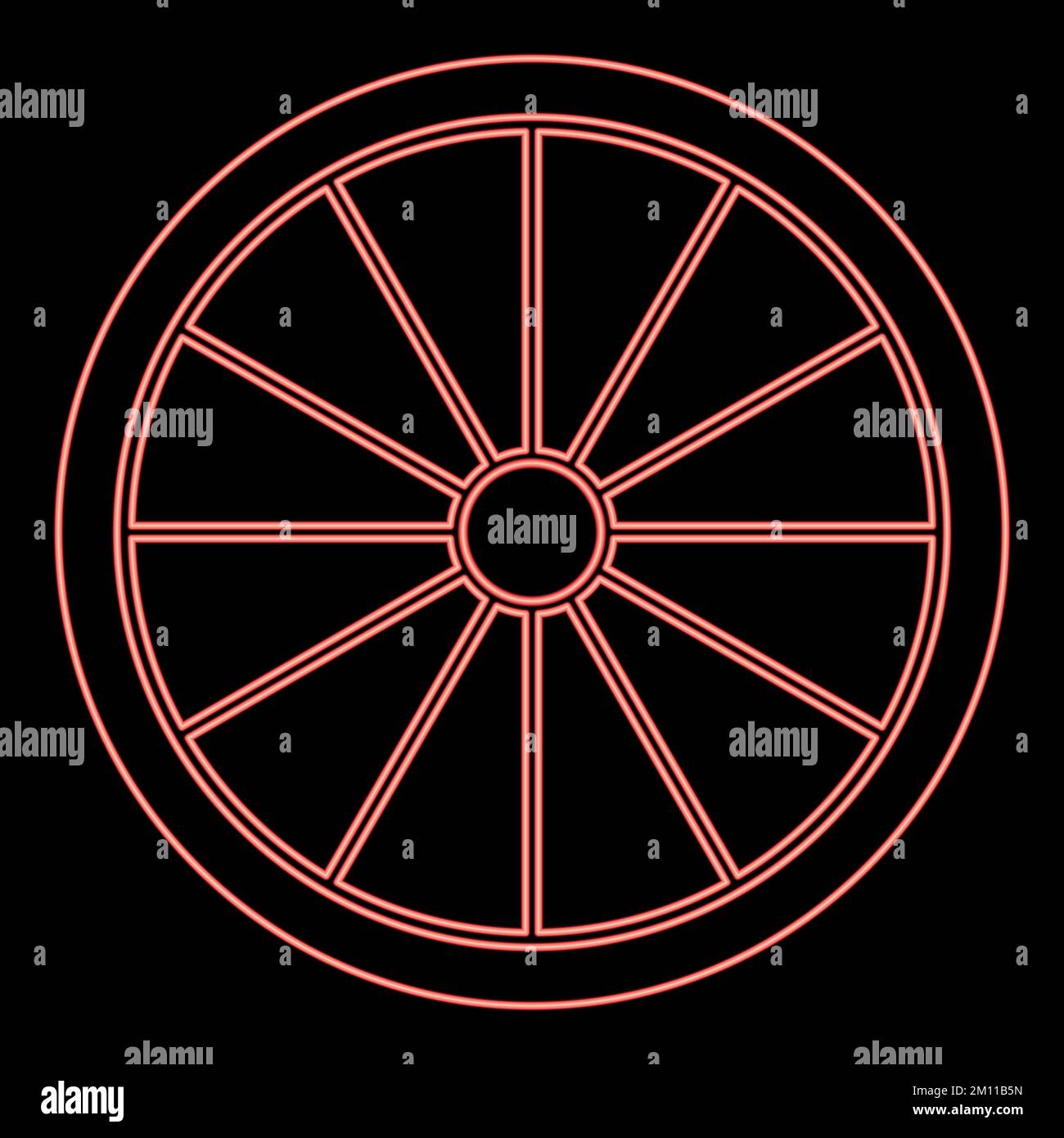 Neon viking shield red color vector illustration image flat style light ...