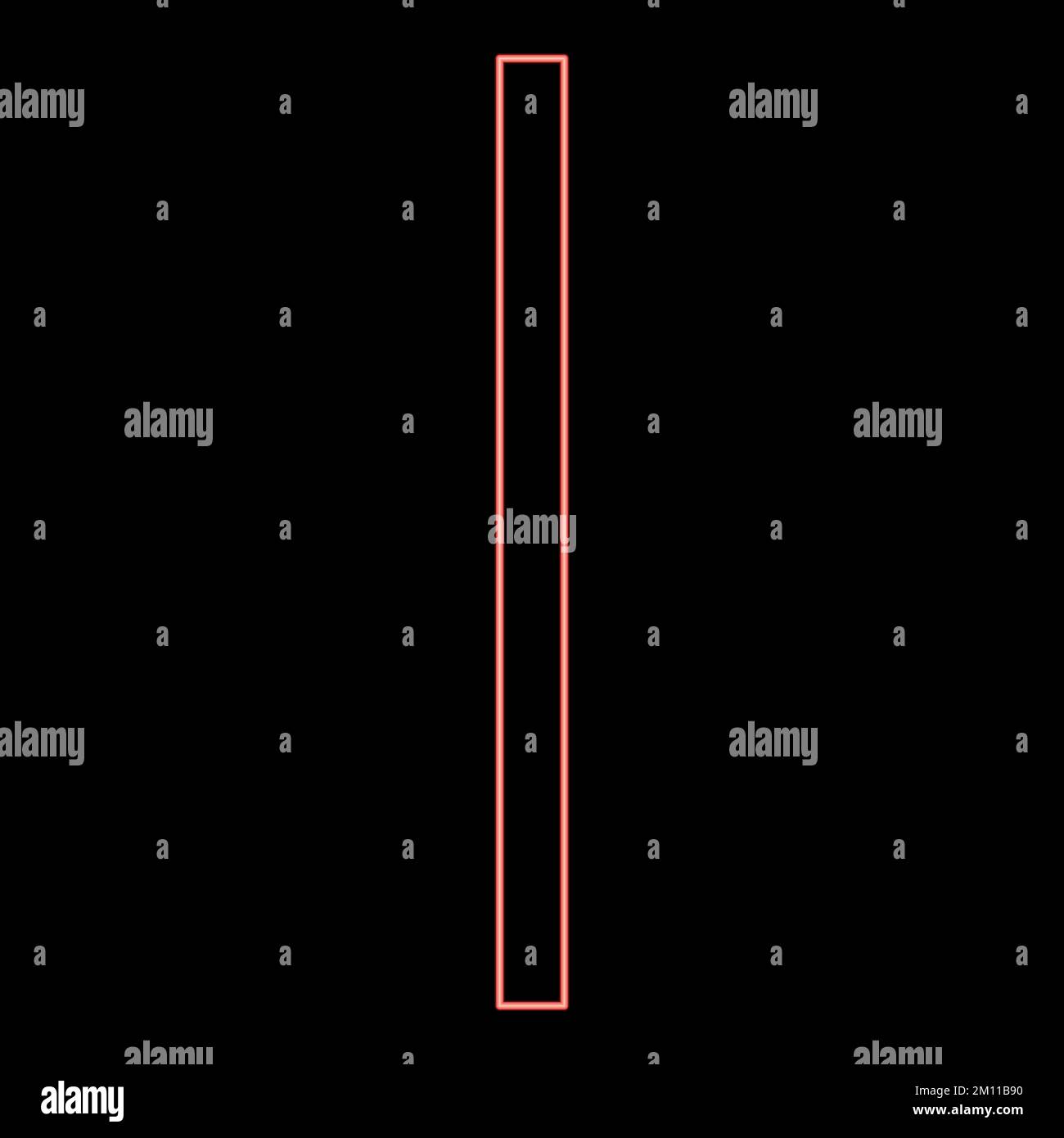 Neon isa rune Ice freeze symbol red color vector illustration image ...