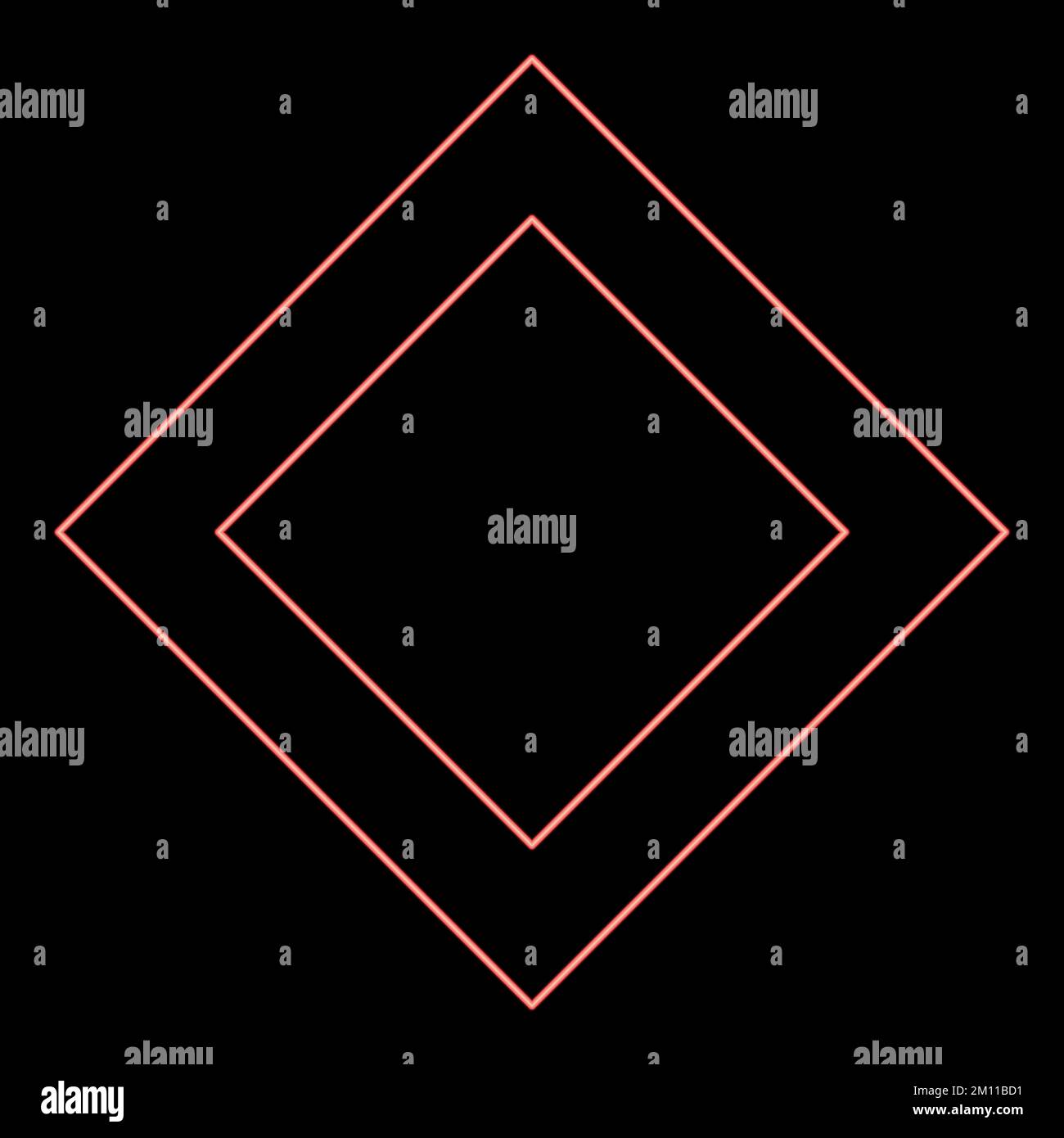 Neon ingwaz rune Inguz living ing symbol red color vector illustration ...