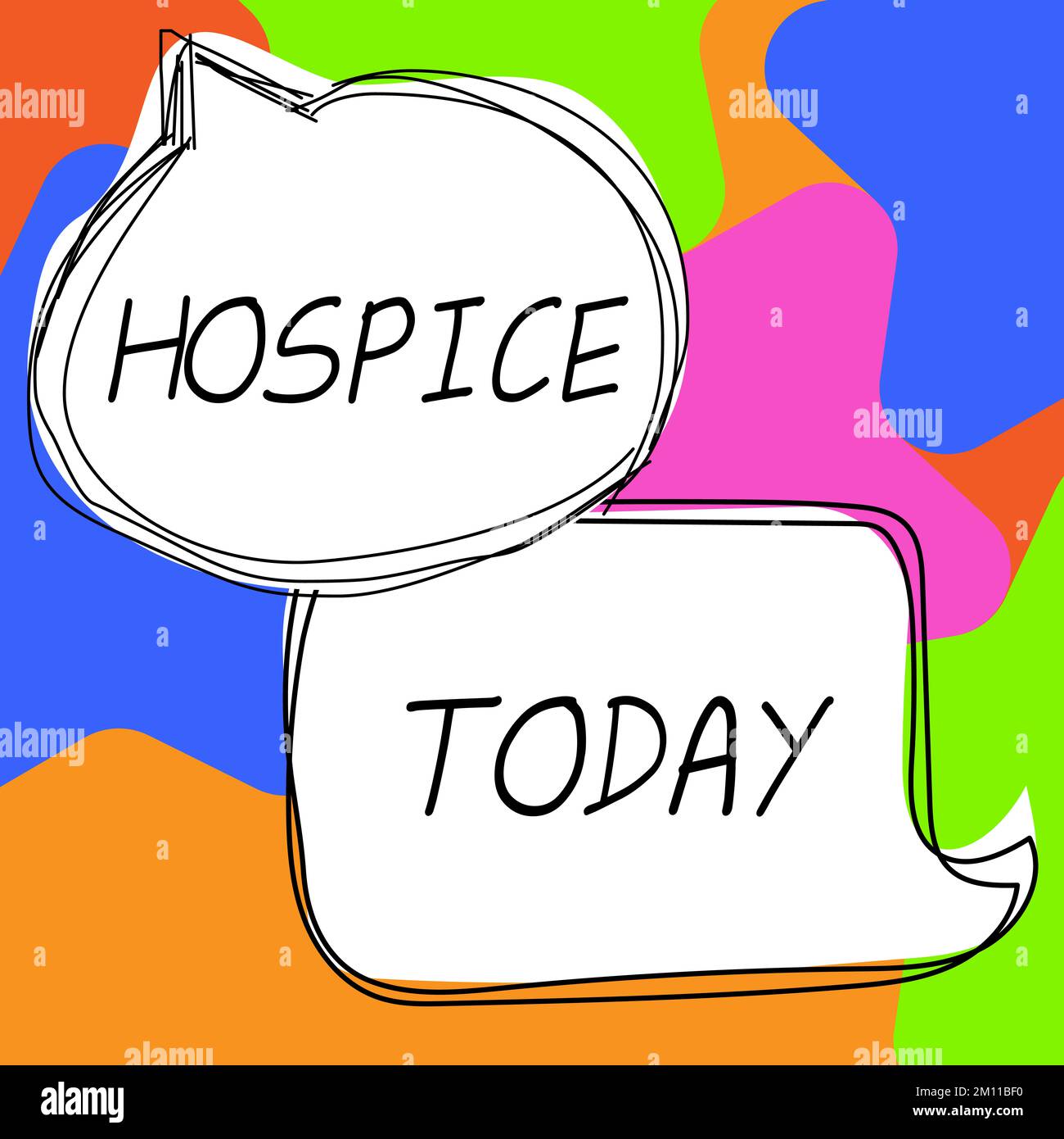 Sign displaying Hospice. Concept meaning focuses on the palliation of a ...