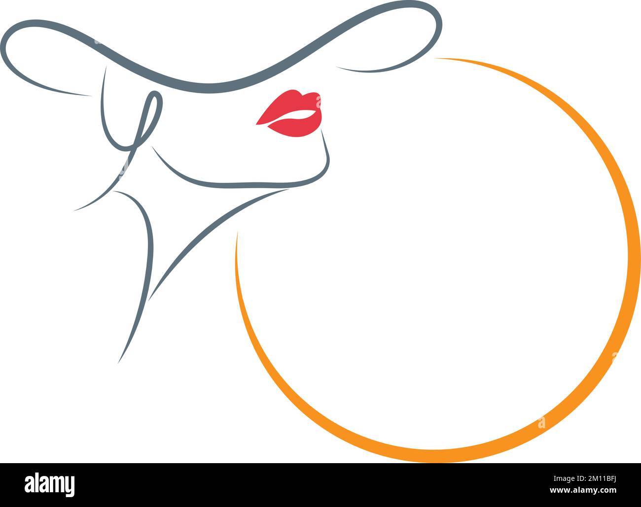 Woman Face Line Art Icon Design Illustration Stock Vector Image And Art