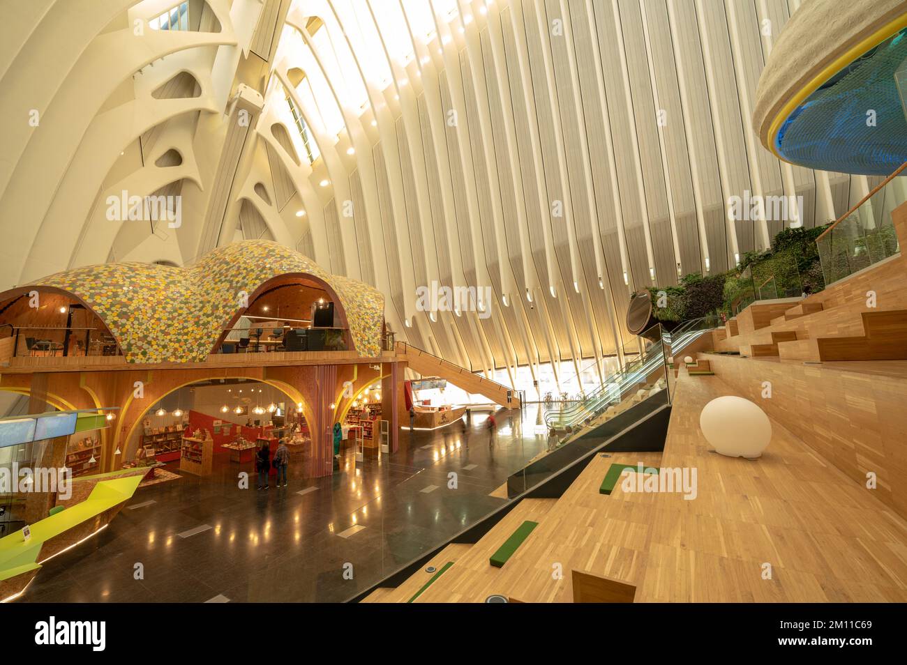 Valencia, Spain : 2022 December 9 : Panorama inside CaixaForum Valencia ...