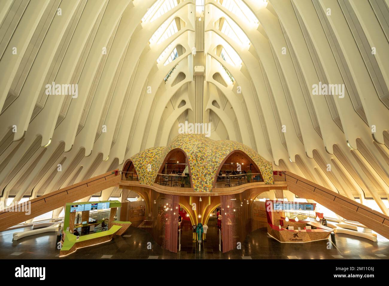 Valencia, Spain : 2022 December 9 : Panorama inside CaixaForum Valencia ...