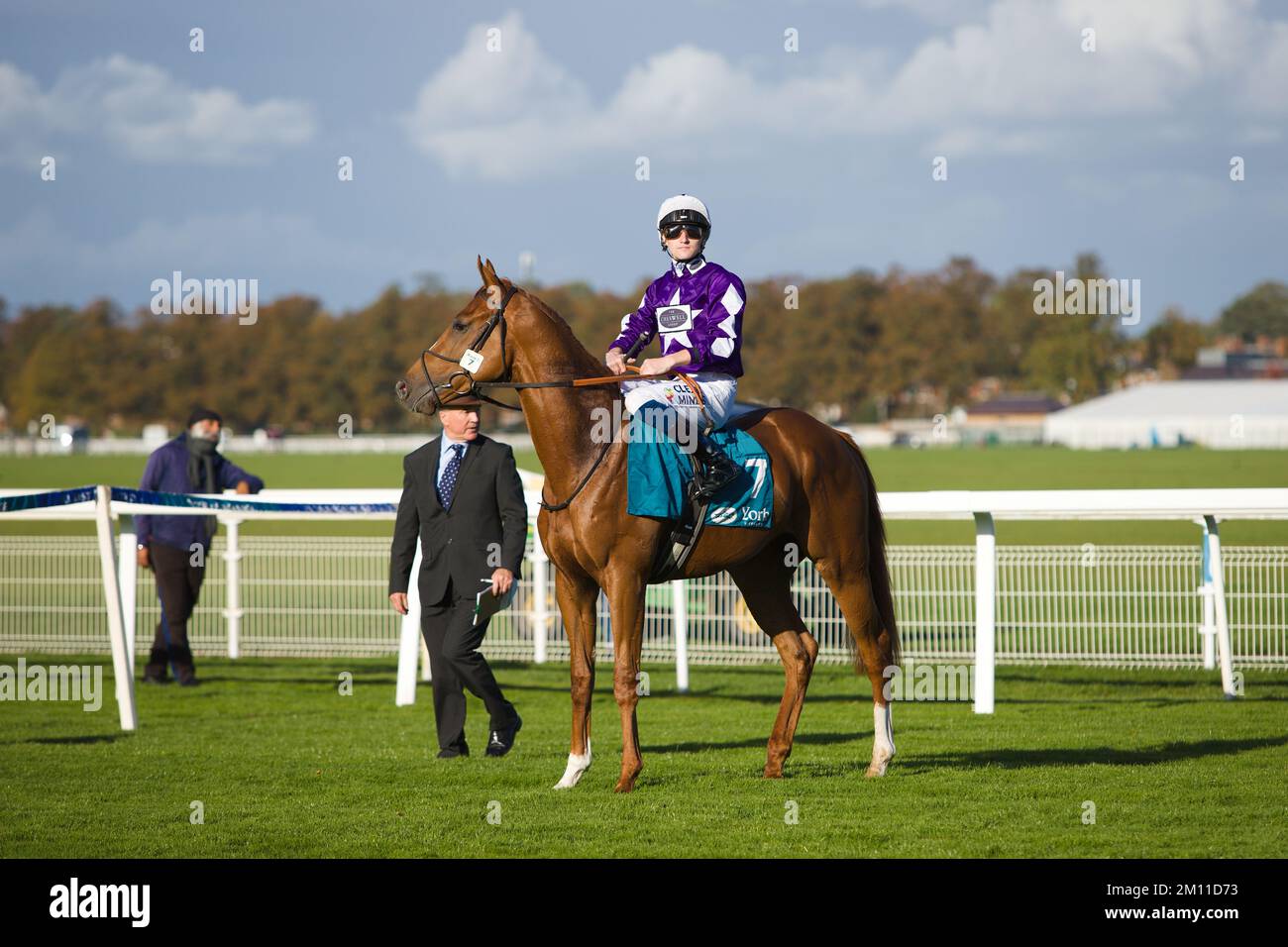 Jockey Joshua Bryan on Ithaca's Arrow waiting before a race at York ...