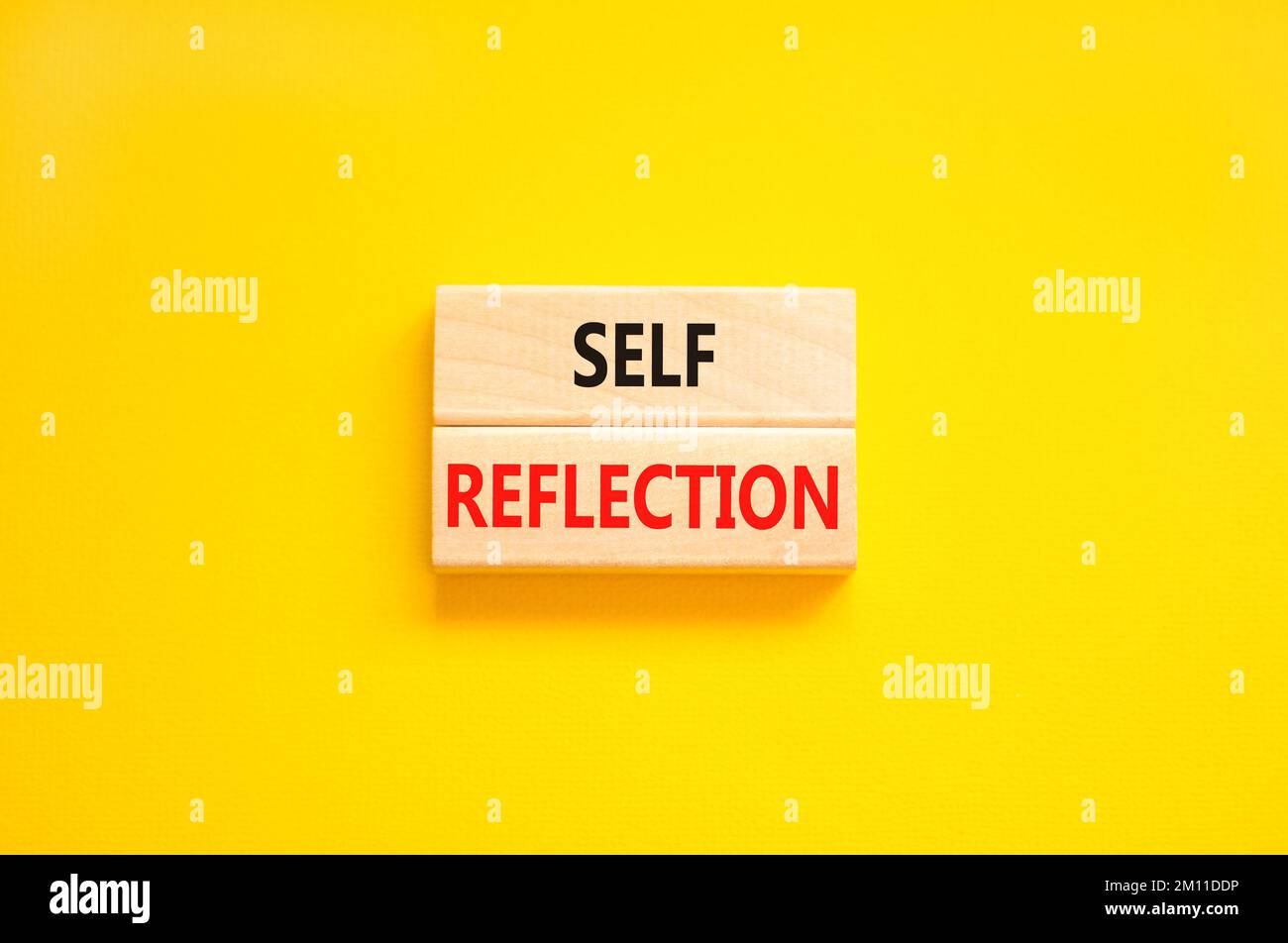 Self reflection symbol. Concept word Self reflection typed on wooden ...