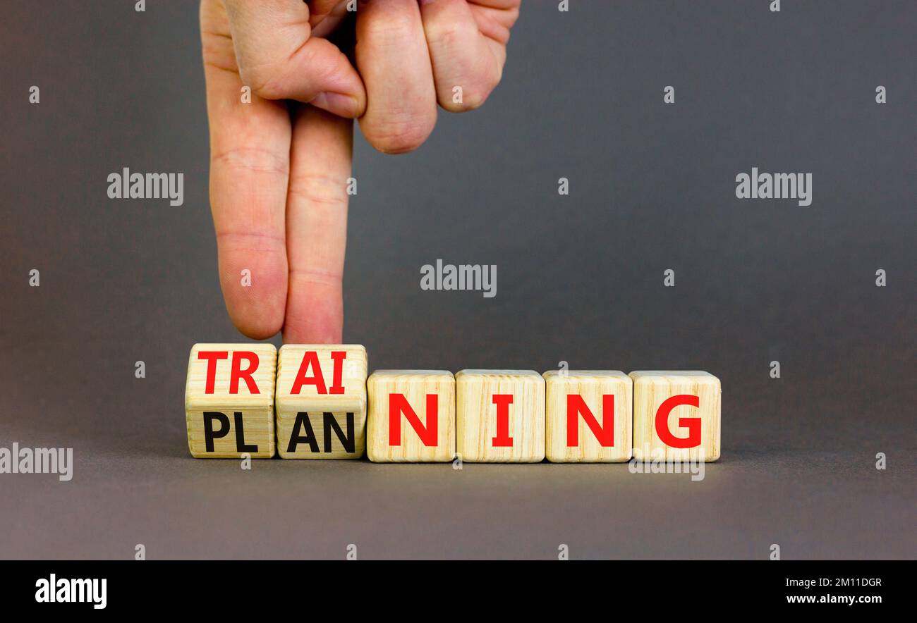 Training and planning symbol. Concept word Training and Planning on ...