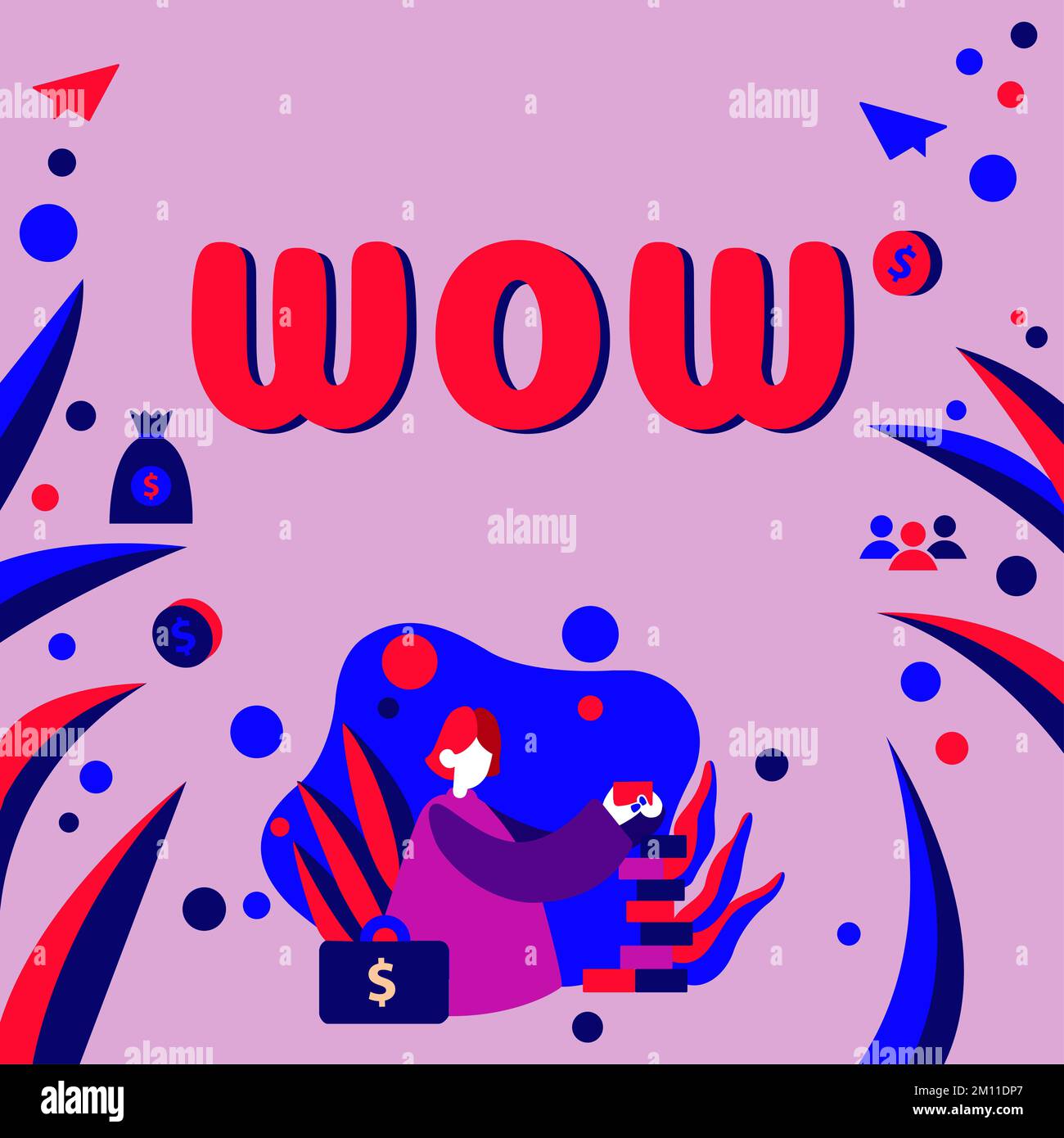 Writing displaying text Wow. Business approach Expressing astonishment ...