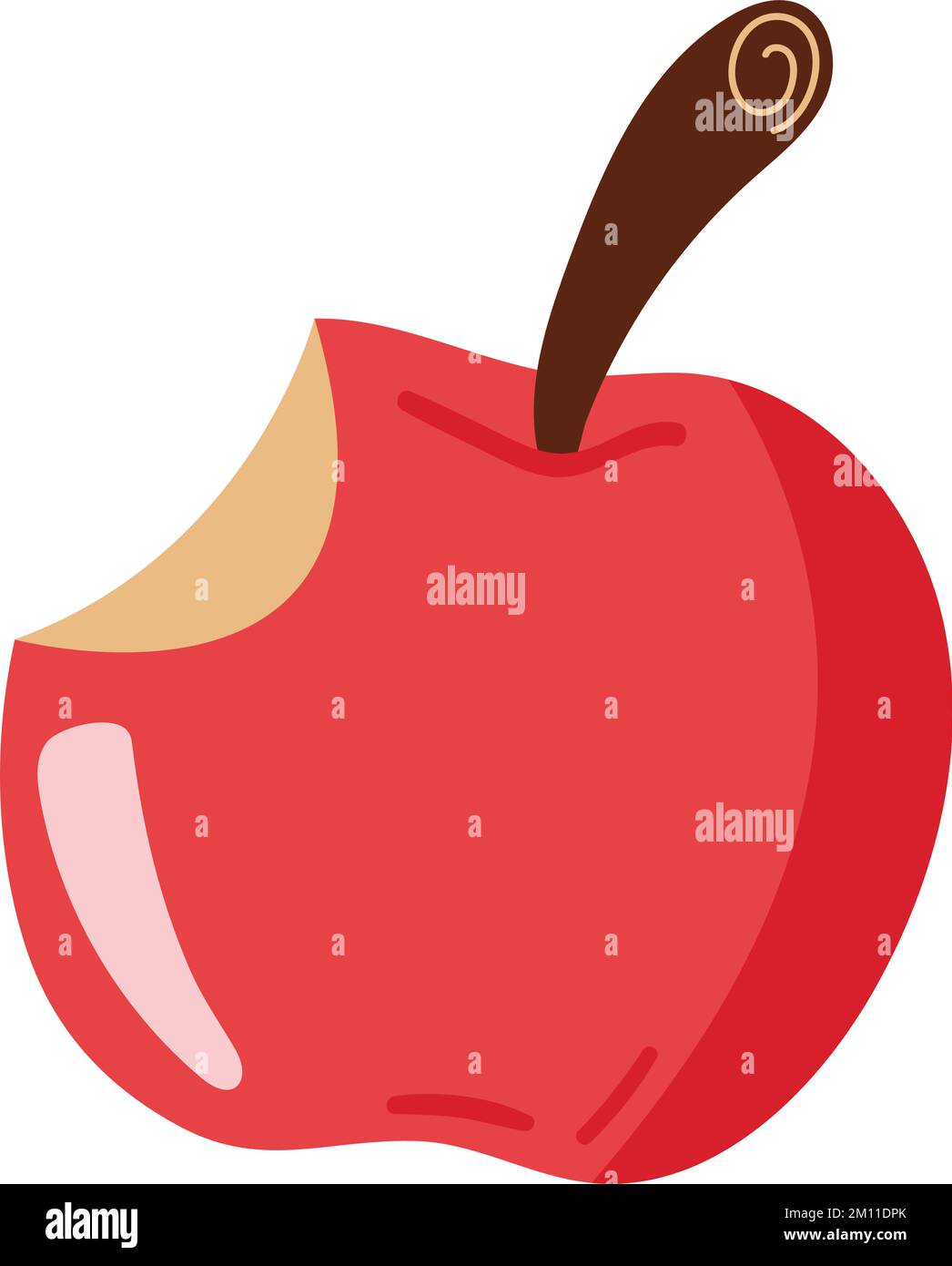 apple fruit with bite Stock Vector Image & Art - Alamy