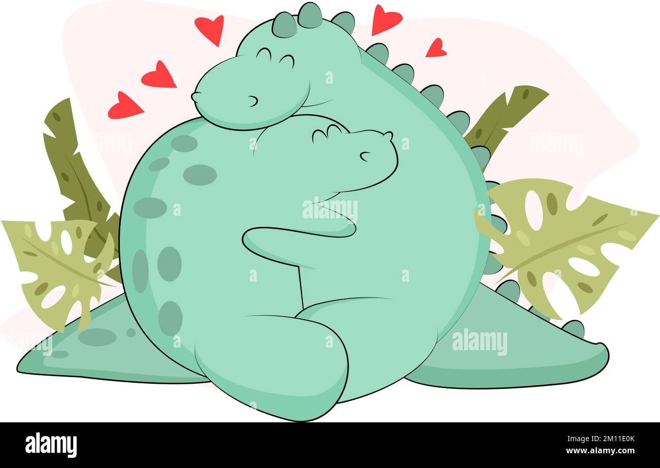 Cute dinosaurs in cartoon Stock Vector Images - Alamy