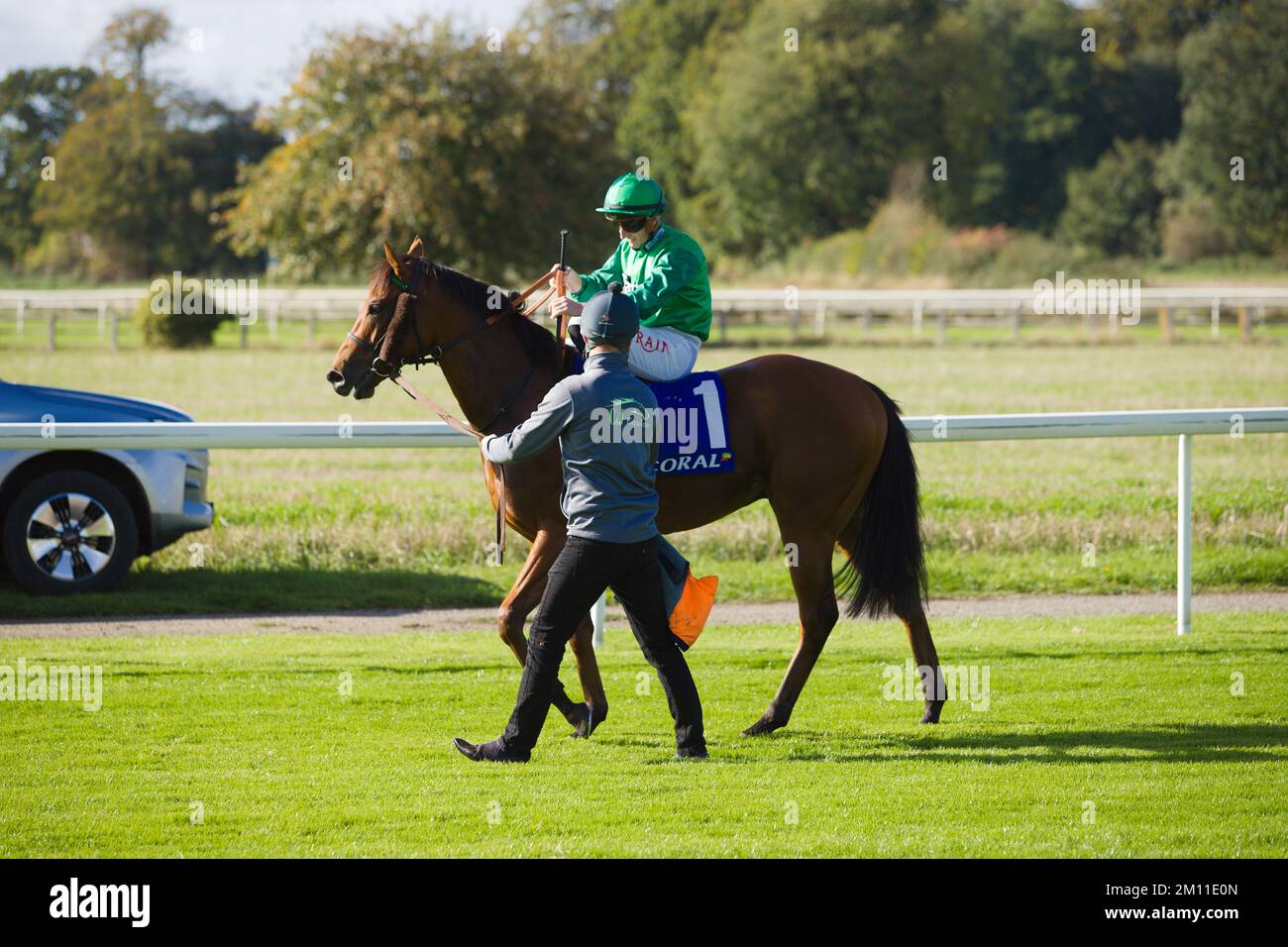 Jockey Tom Marquand riding Alpha Capture at York Races Stock Photo - Alamy