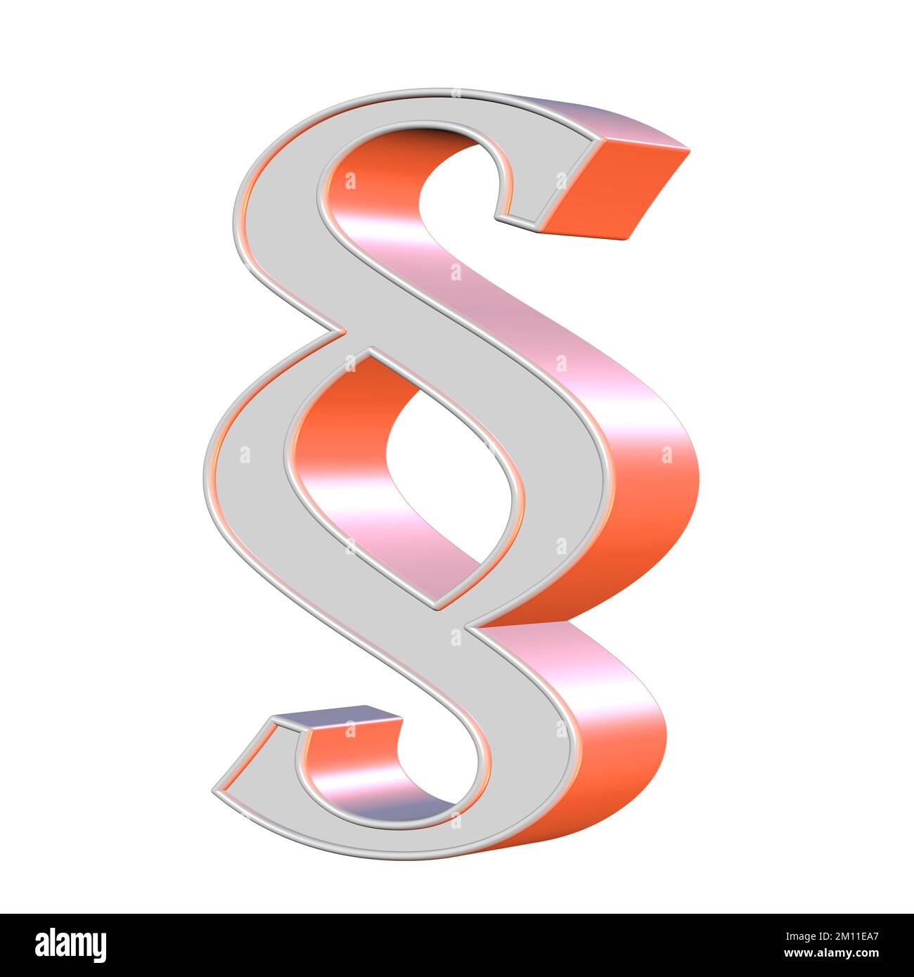 Paragraph isolated against white background, 3d illustration Stock ...