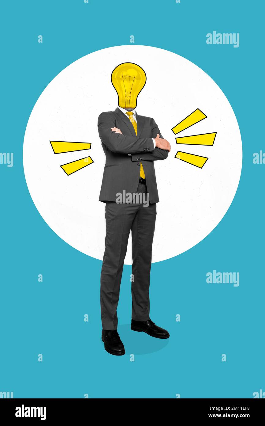 Creative photo 3d collage artwork postcard poster picture of confident ...