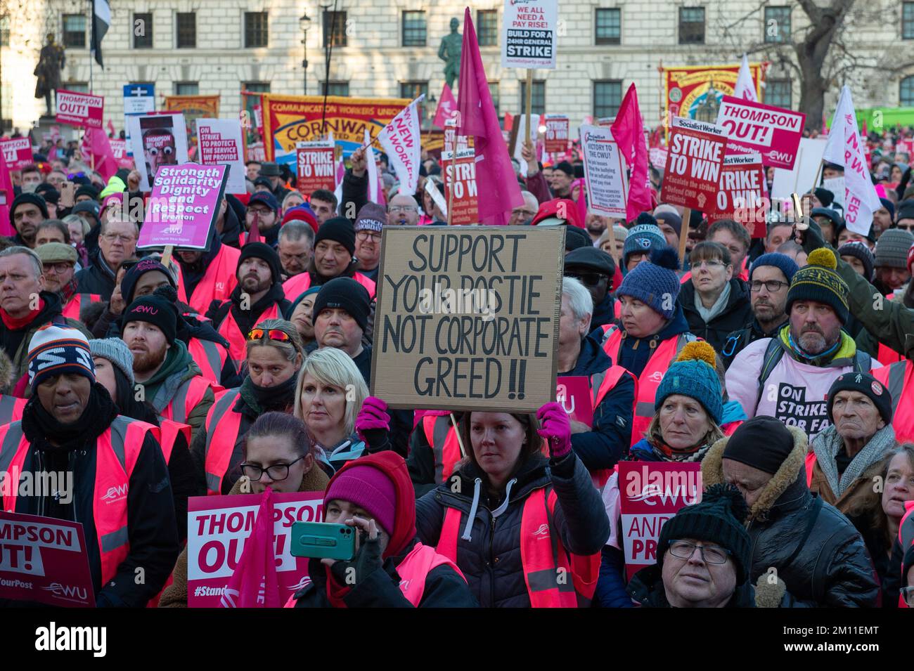 London, UK. 9th Dec, 2022. Thousands of members of the Communication ...