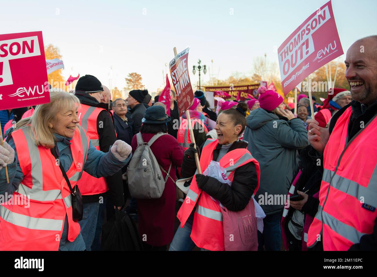 London, UK. 9th Dec, 2022. Thousands of members of the Communication ...