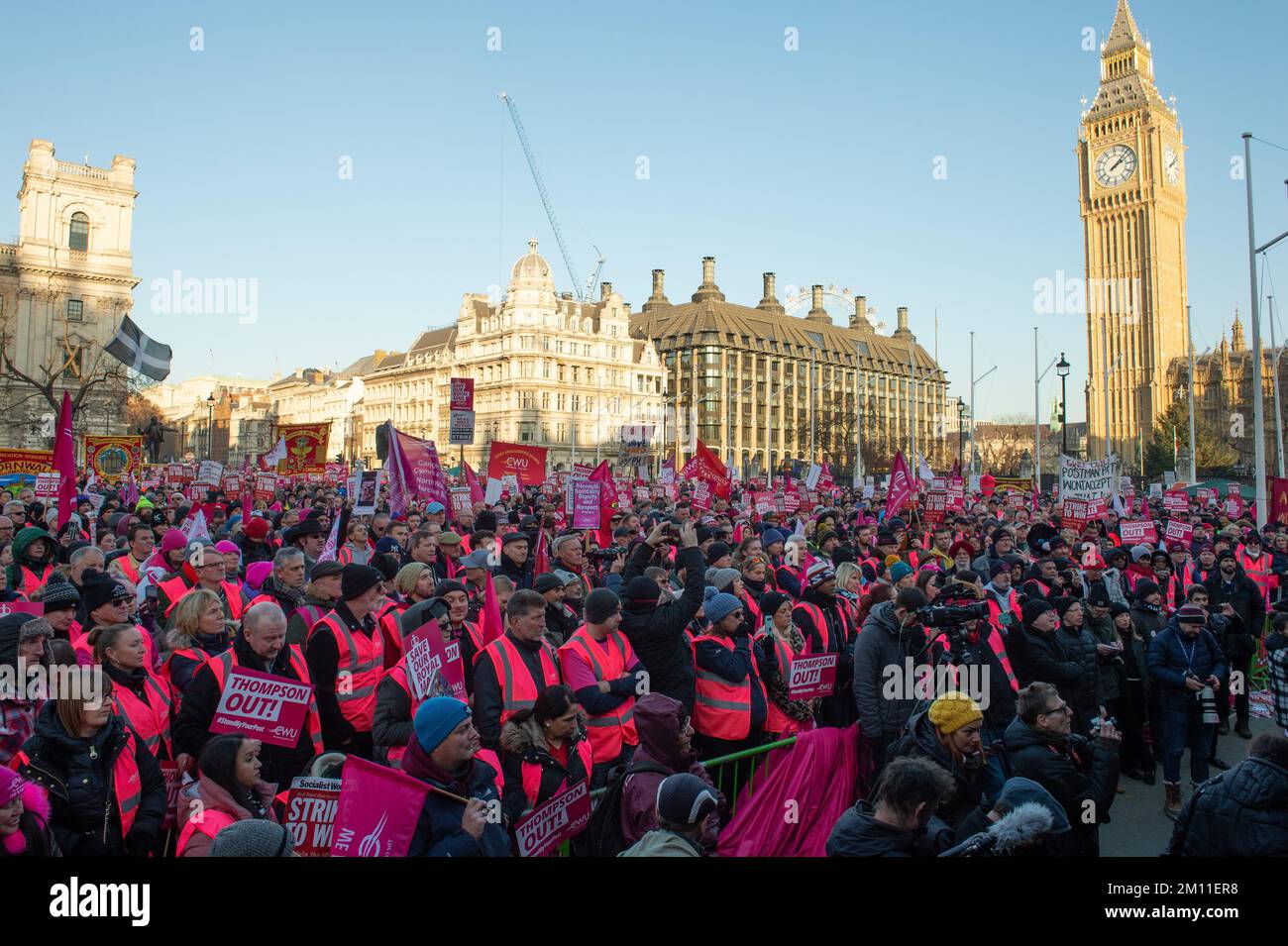 London, UK. 9th Dec, 2022. Thousands of members of the Communication ...