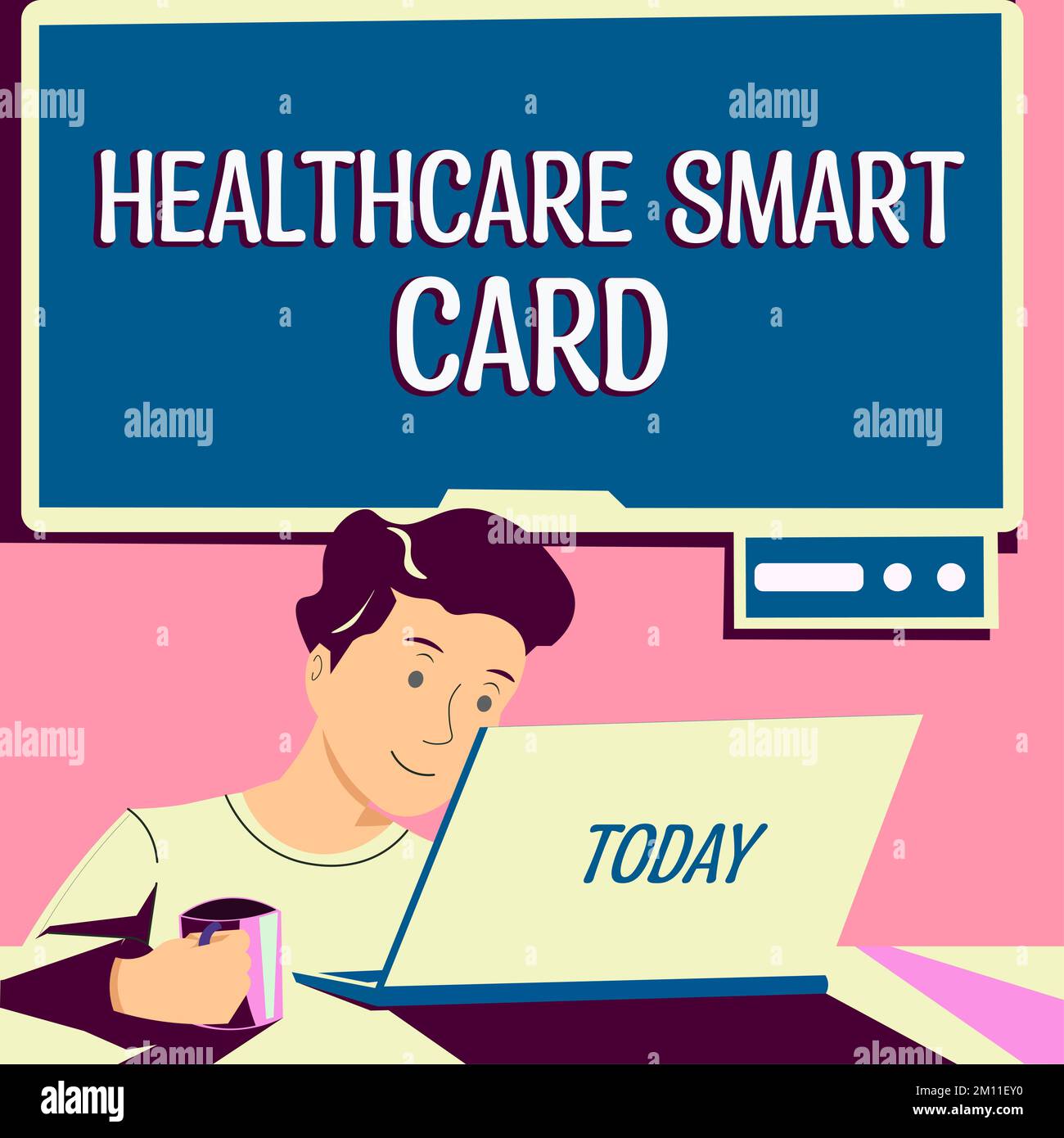 Writing displaying text Healthcare Smart Card, Word Written on A card ...