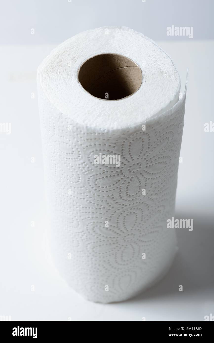Paper towel on a white background Stock Photo - Alamy
