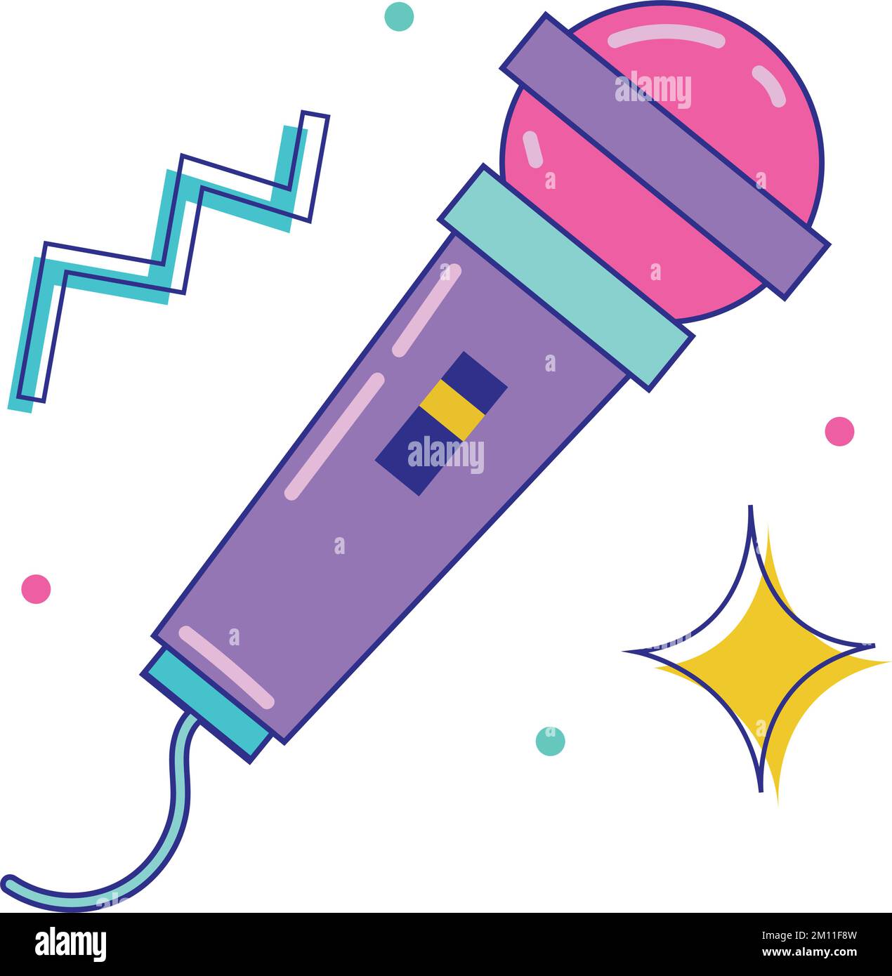 Microphone Nineties Pop Art Stock Vector Image And Art Alamy