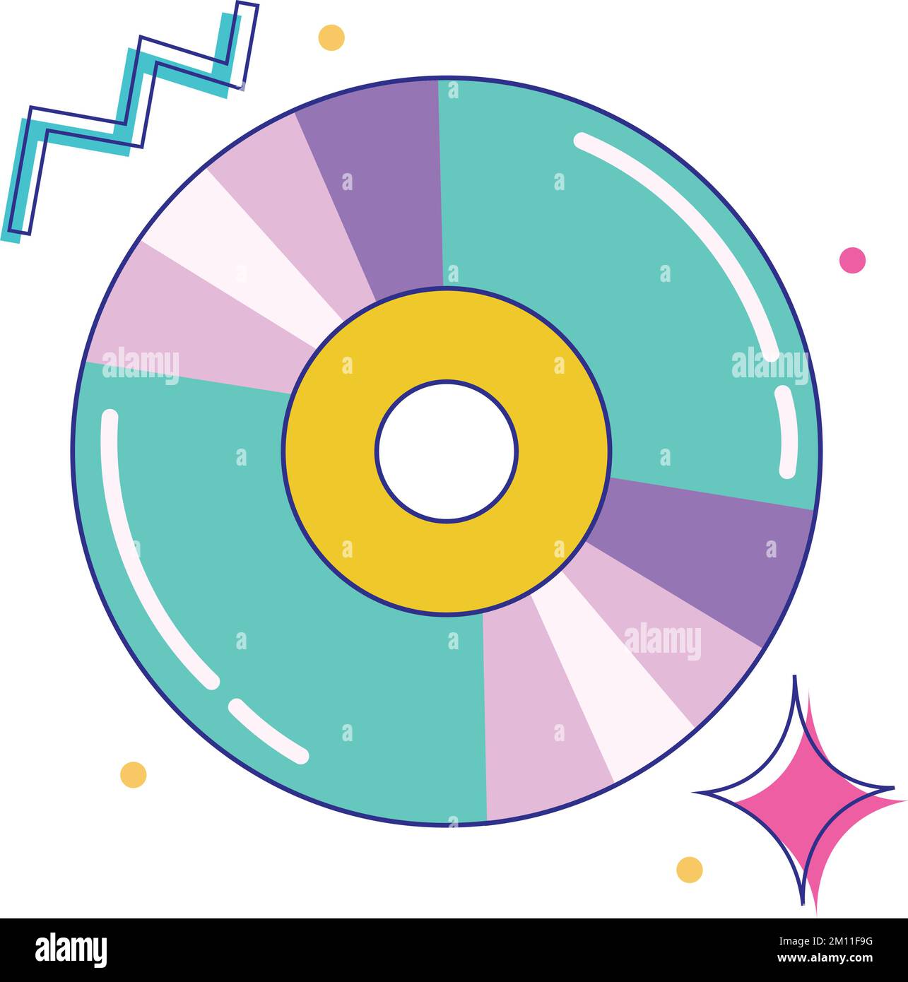 compact disk nineties pop art Stock Vector Image & Art - Alamy