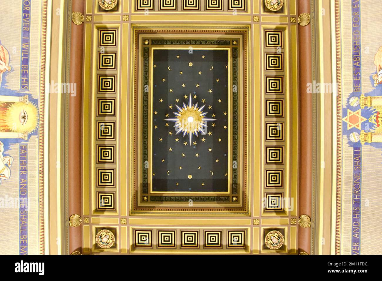 Grand Lodge Ceiling inside the Freemasons' Hall in London Stock Photo ...