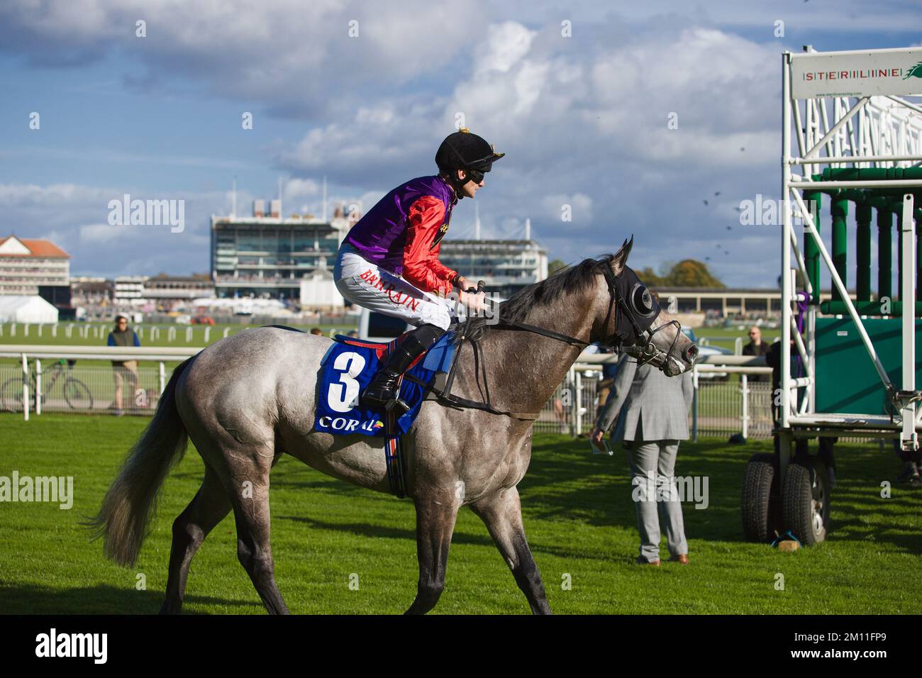 Jockey Robert Havlin on Saga before the start of a race at York ...
