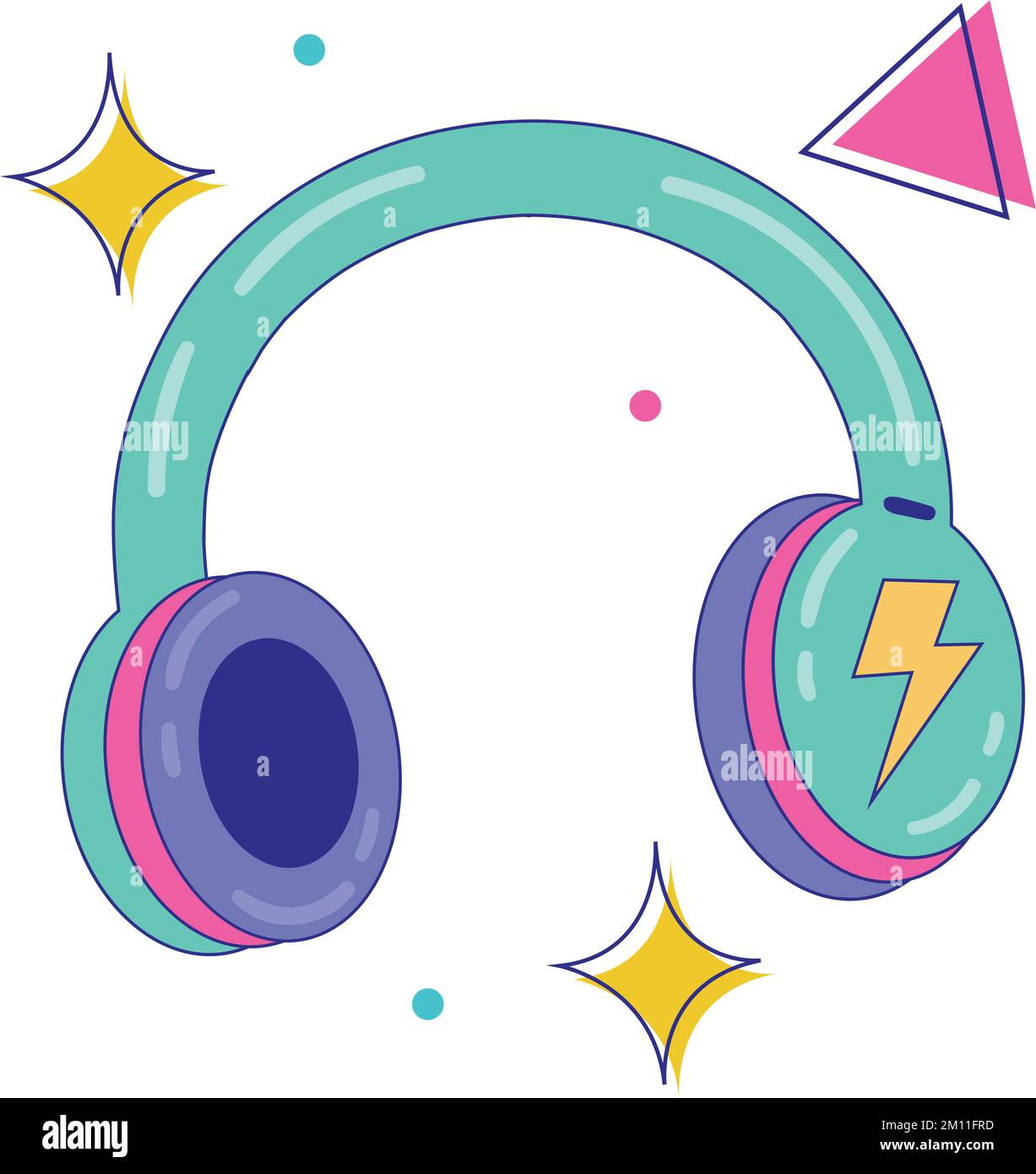 headphones nineties pop art Stock Vector Image & Art - Alamy