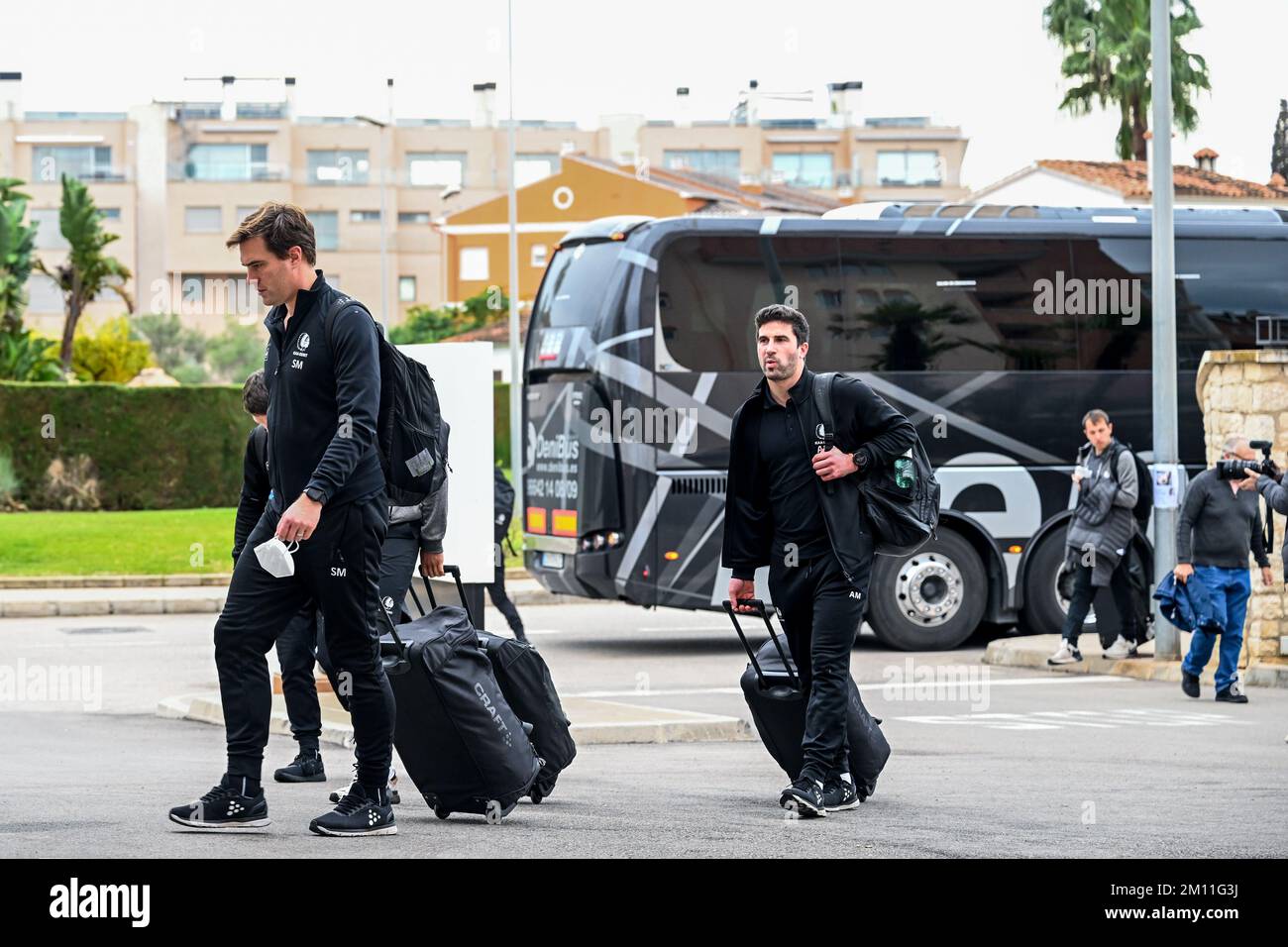 KAA Gent staff pictured as they arrive for the winter training camp of ...
